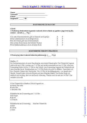 EC A2 Tests - Unit 7 Answer Key and Script - English Class A2 Unit 7 ...