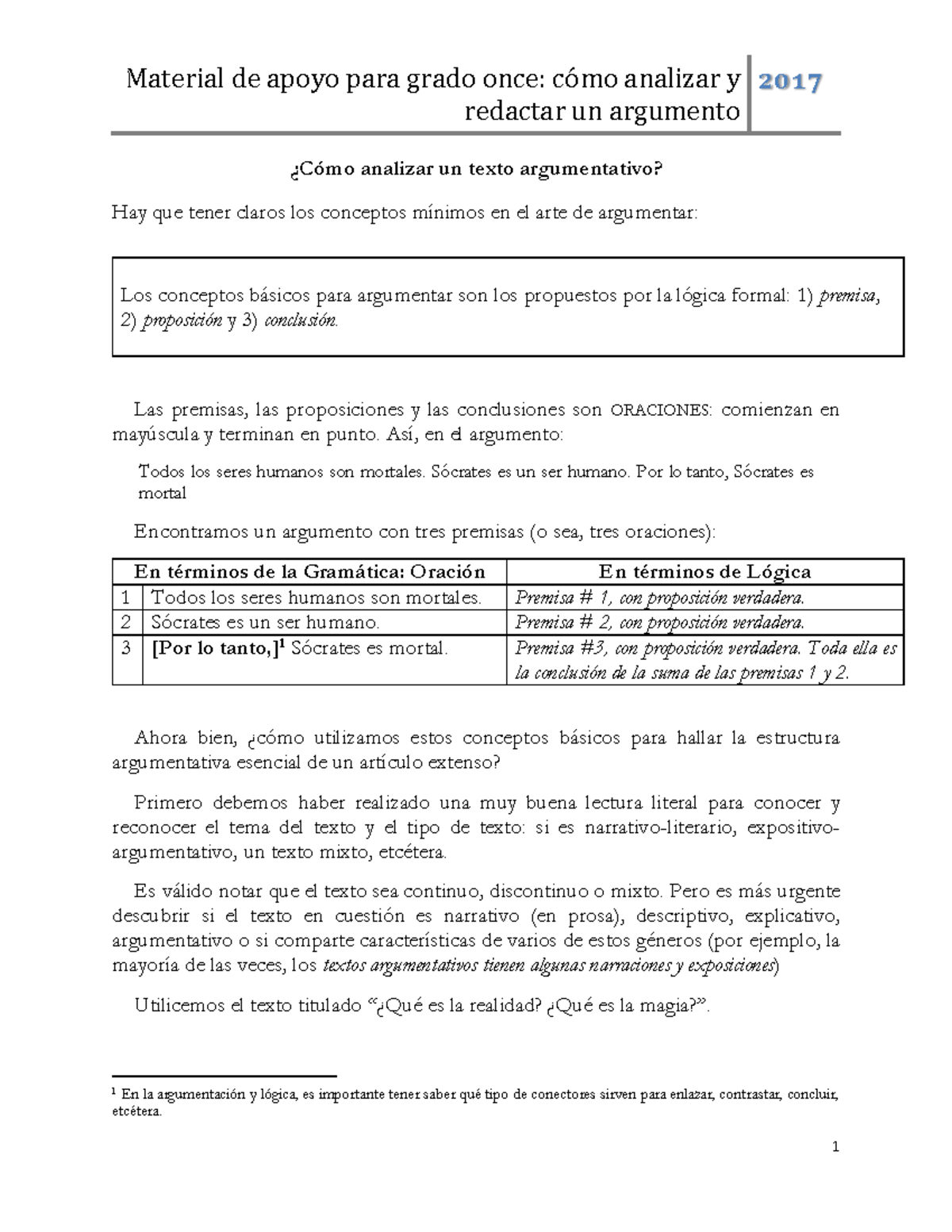 Cómo analizar y redactar un argumento 1 - redactar un argumento 2017 ¿Cómo analizar un texto ...