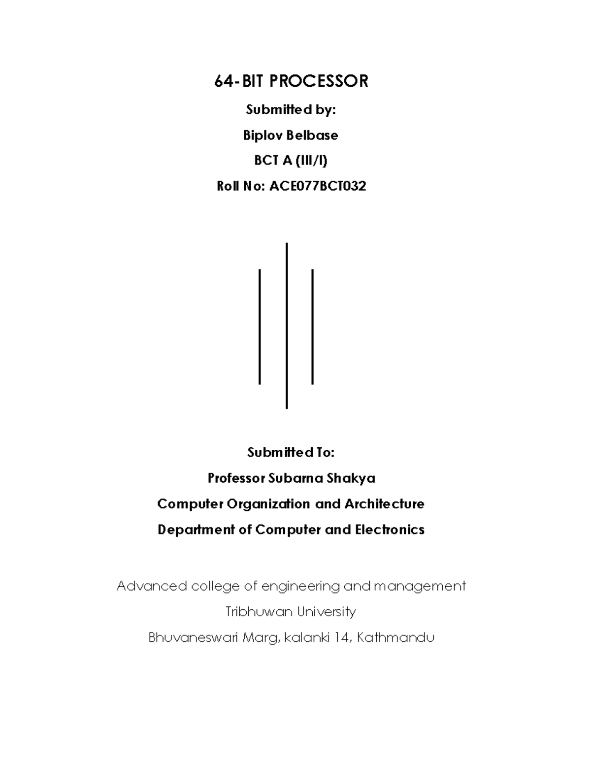 64-BIT PROCESSOR Overview and Comparisons - COA Report 31 - Studocu