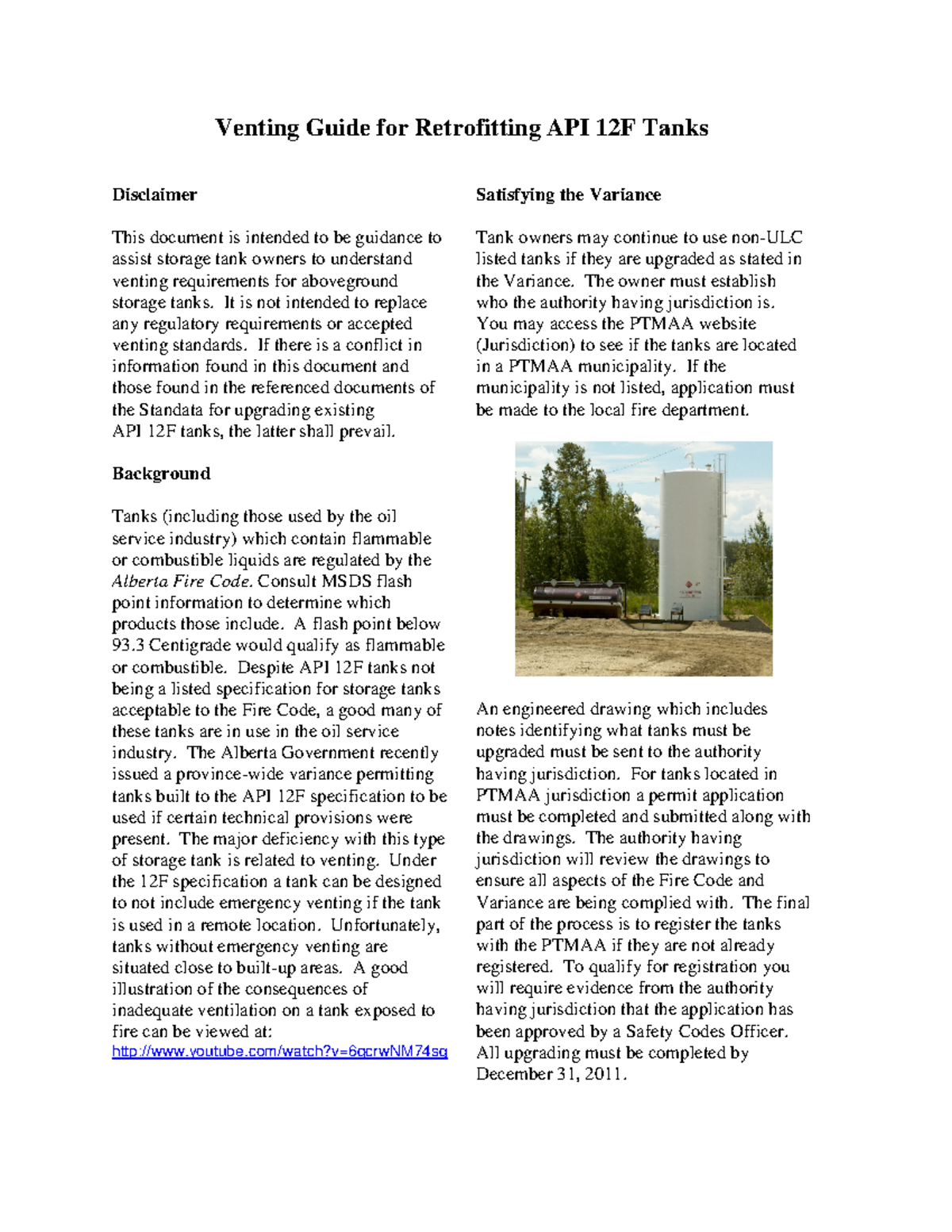 Venting Guide for API 12F Tanks - Venting Guide for Retrofitting API ...