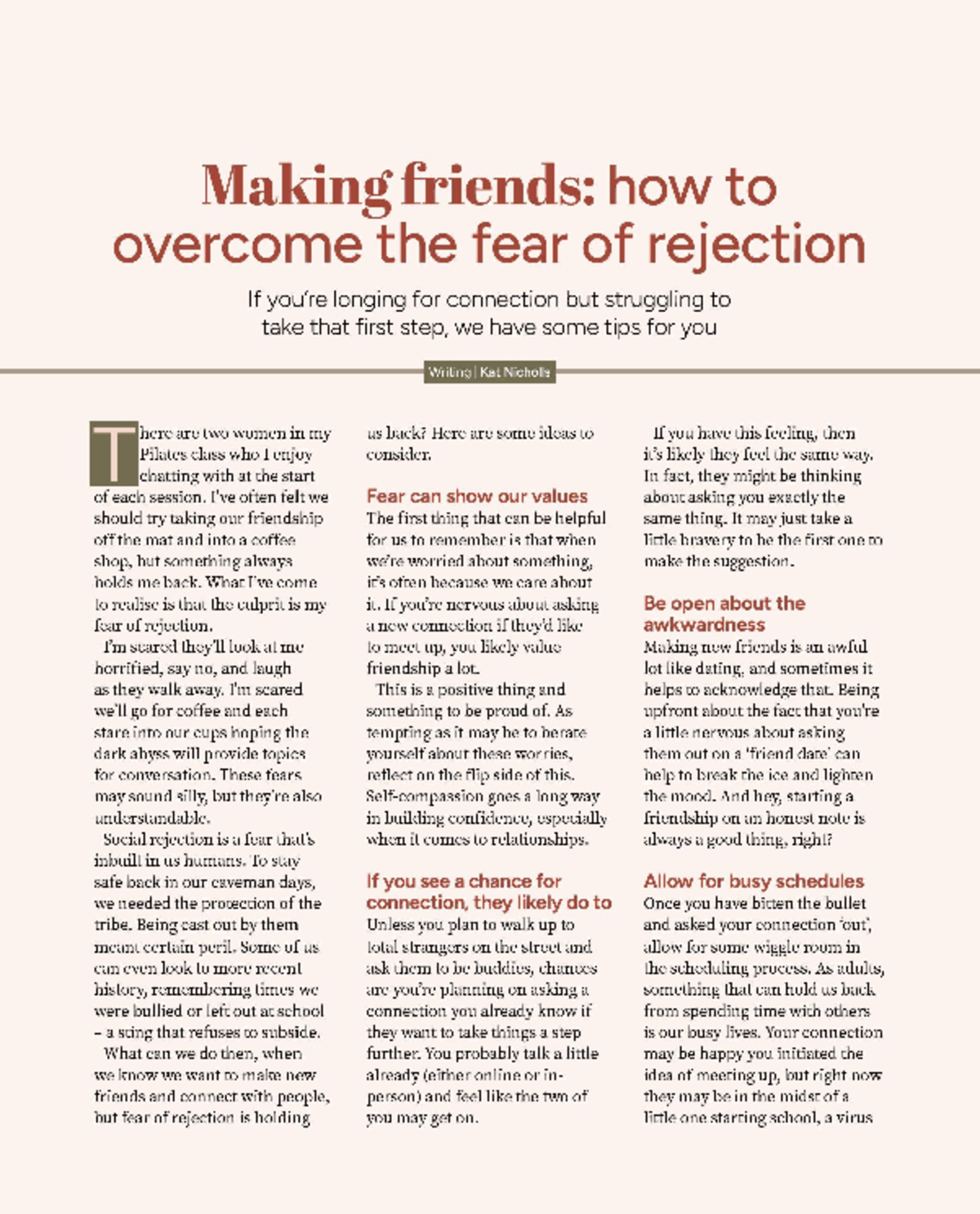 Overcoming Fear of Rejection: Tips for Making Friends - Studocu