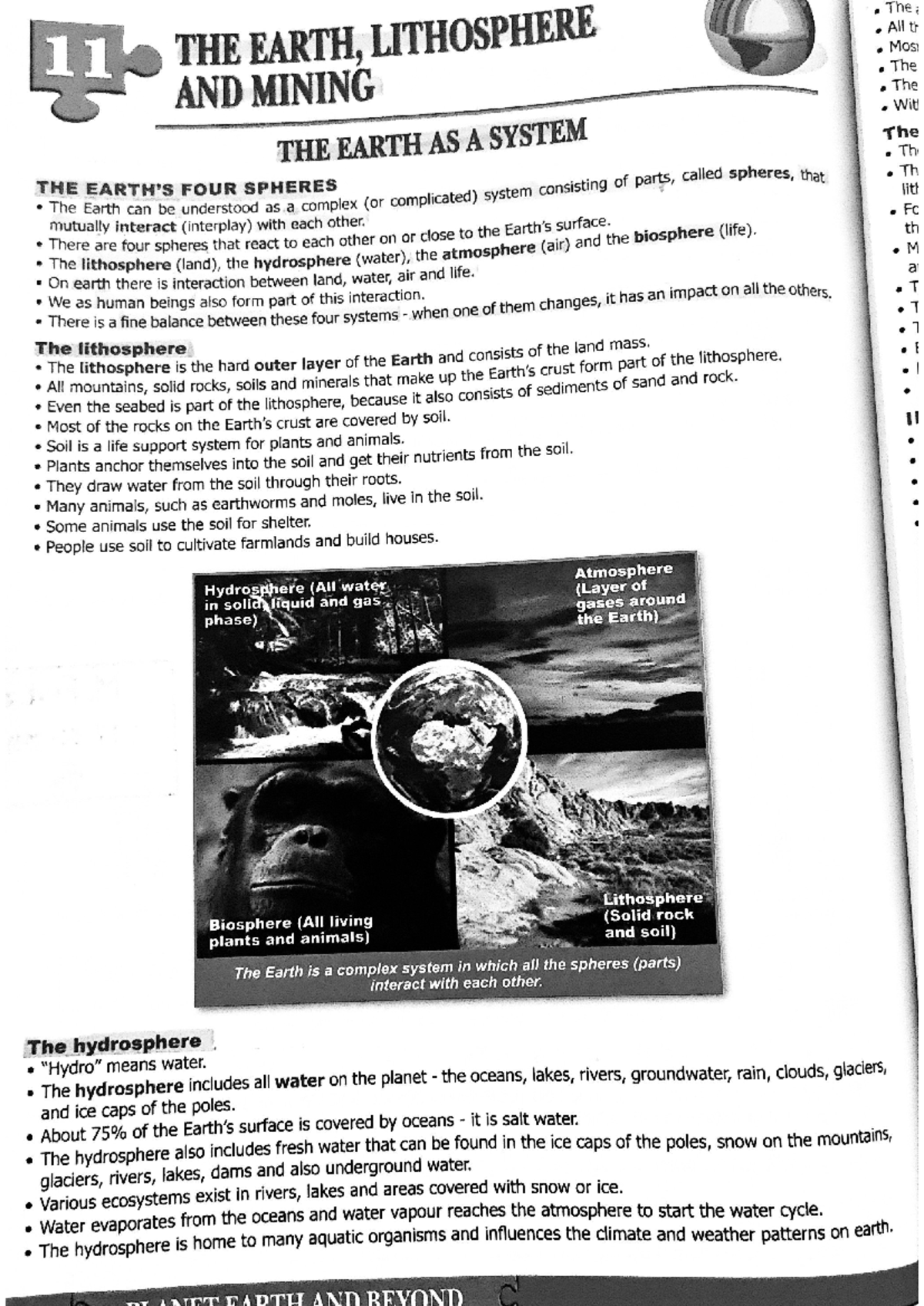 Natural Science: Understanding Earth's Spheres and Their Interactions ...