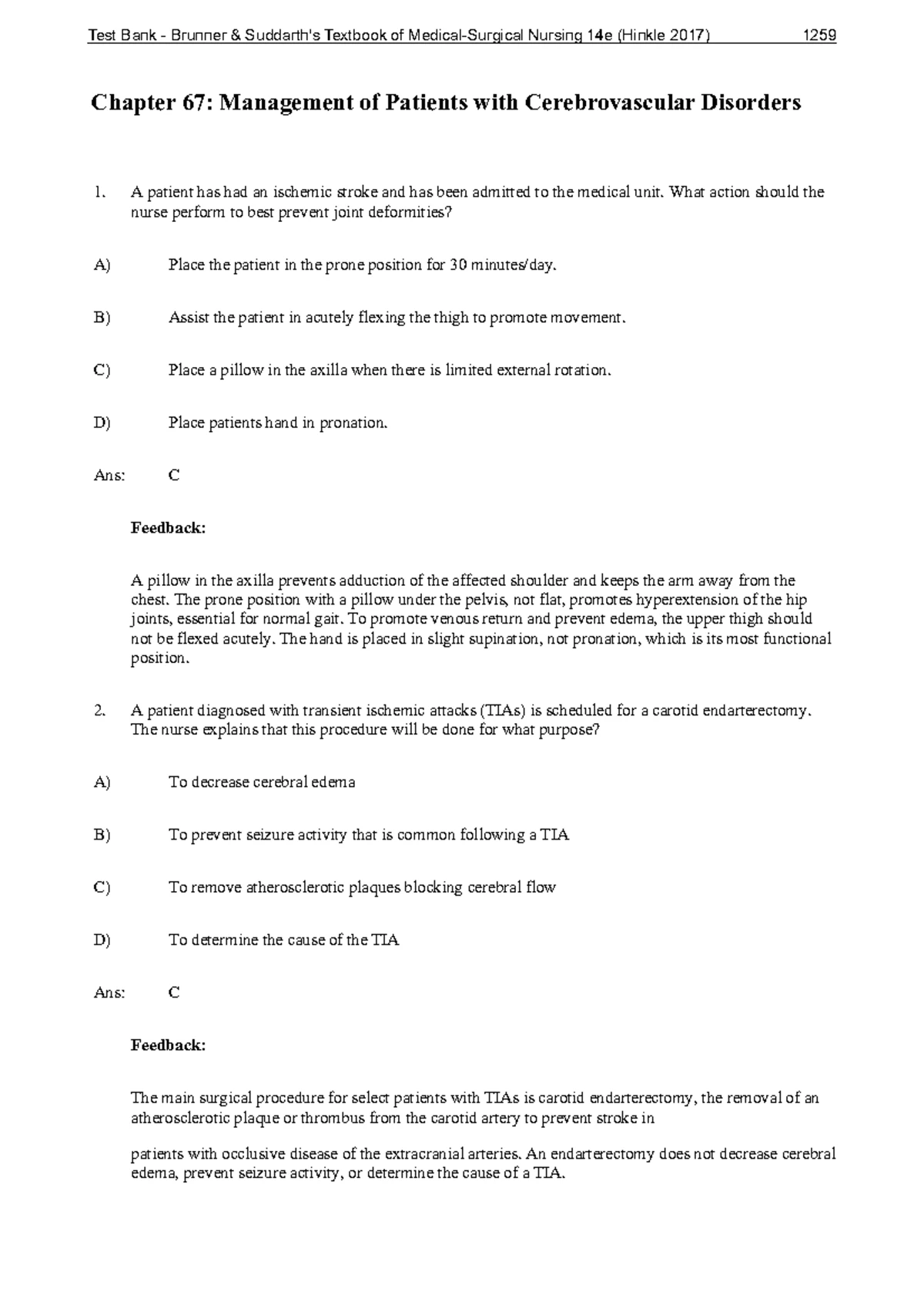 Ch 68 - Med surg - Chapter 68: Management of Patients with Neurologic ...