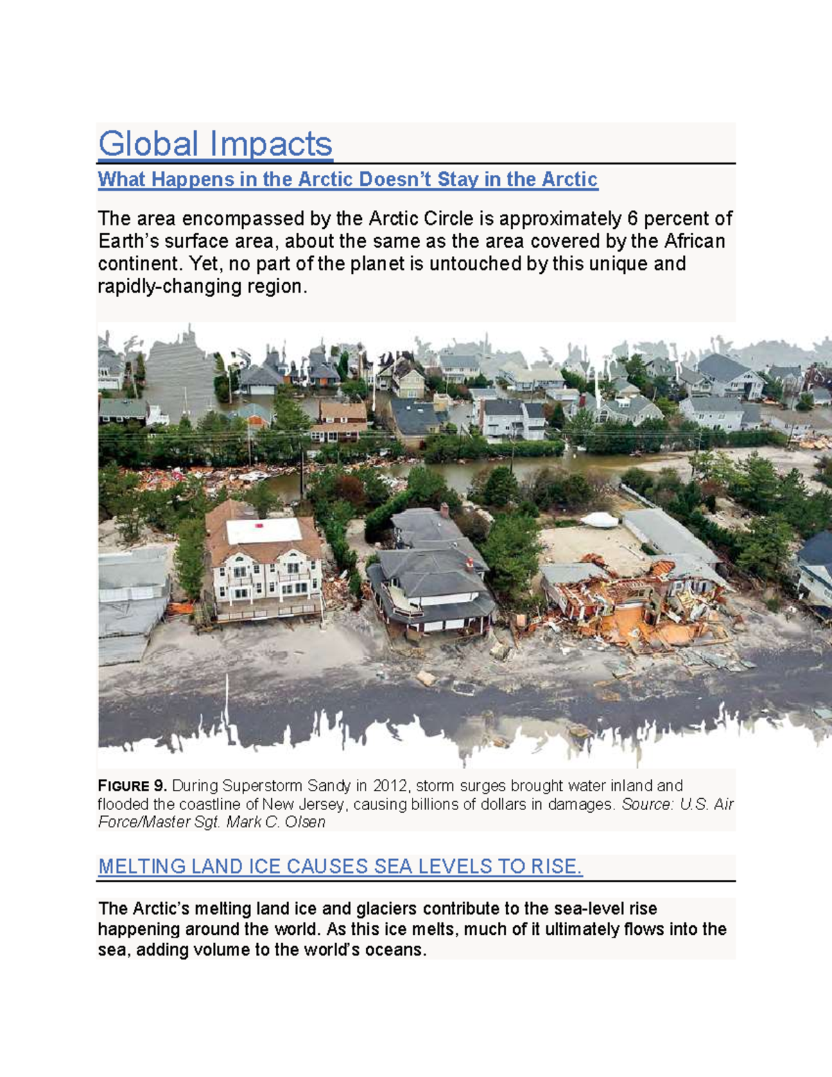Global Impacts of Arctic Changes: Climate Effects and Sea Level Rise ...