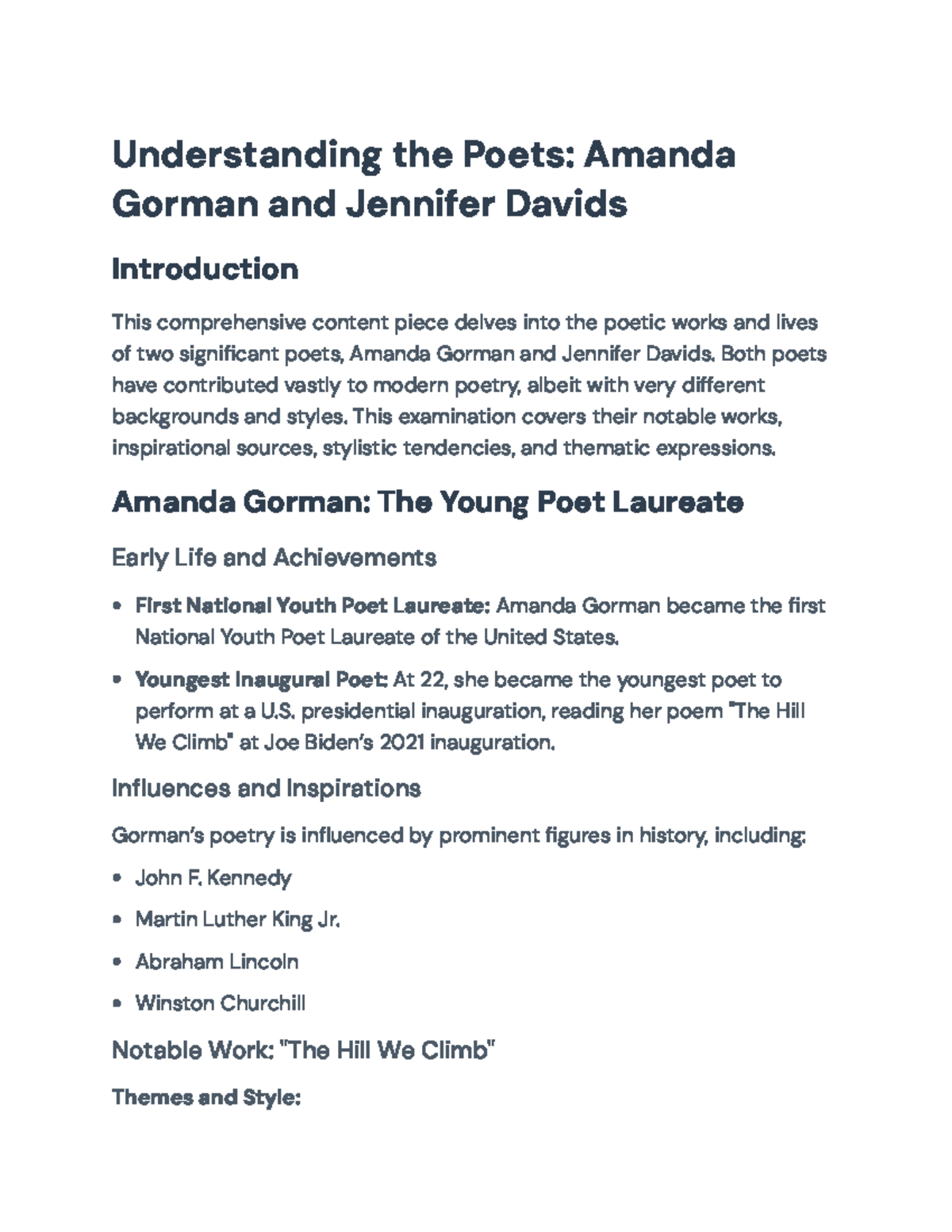 Understanding the Poetic Journeys of Amanda Gorman and Jennifer Davids ...