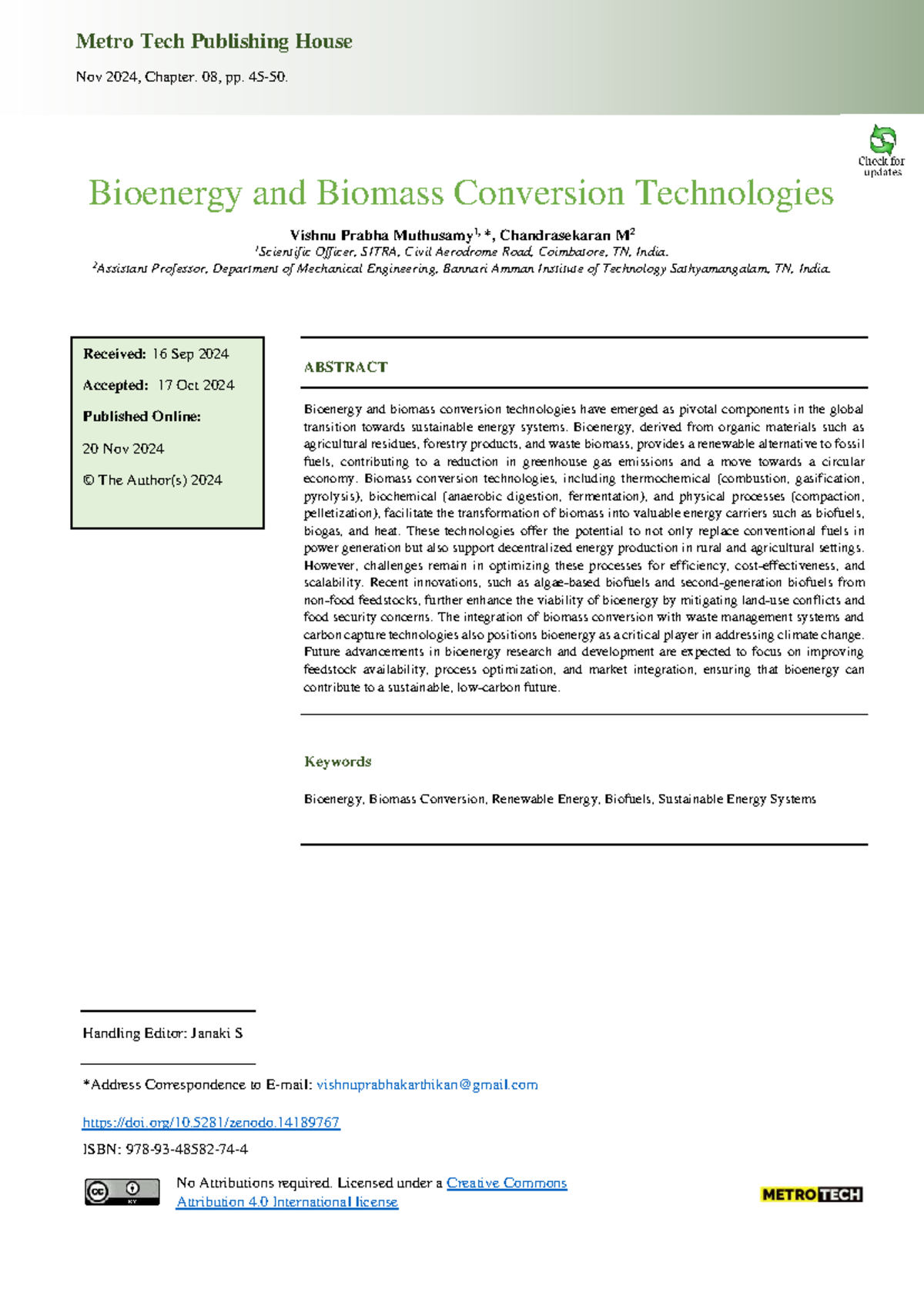 Bioenergy and Biomass Conversion Technologies: Chapter 8 Overview - Studocu