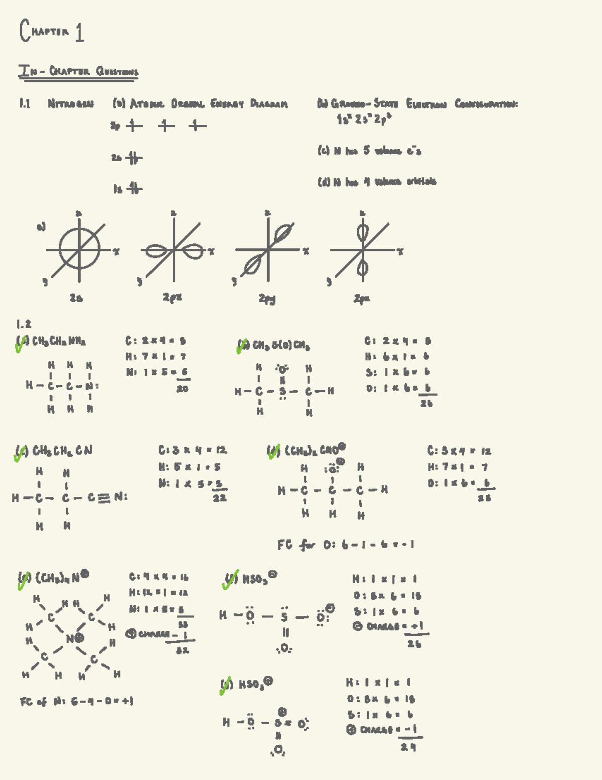 CHM136 Tutorial 1 - Organic Structures & Molecular Shapes - Studocu