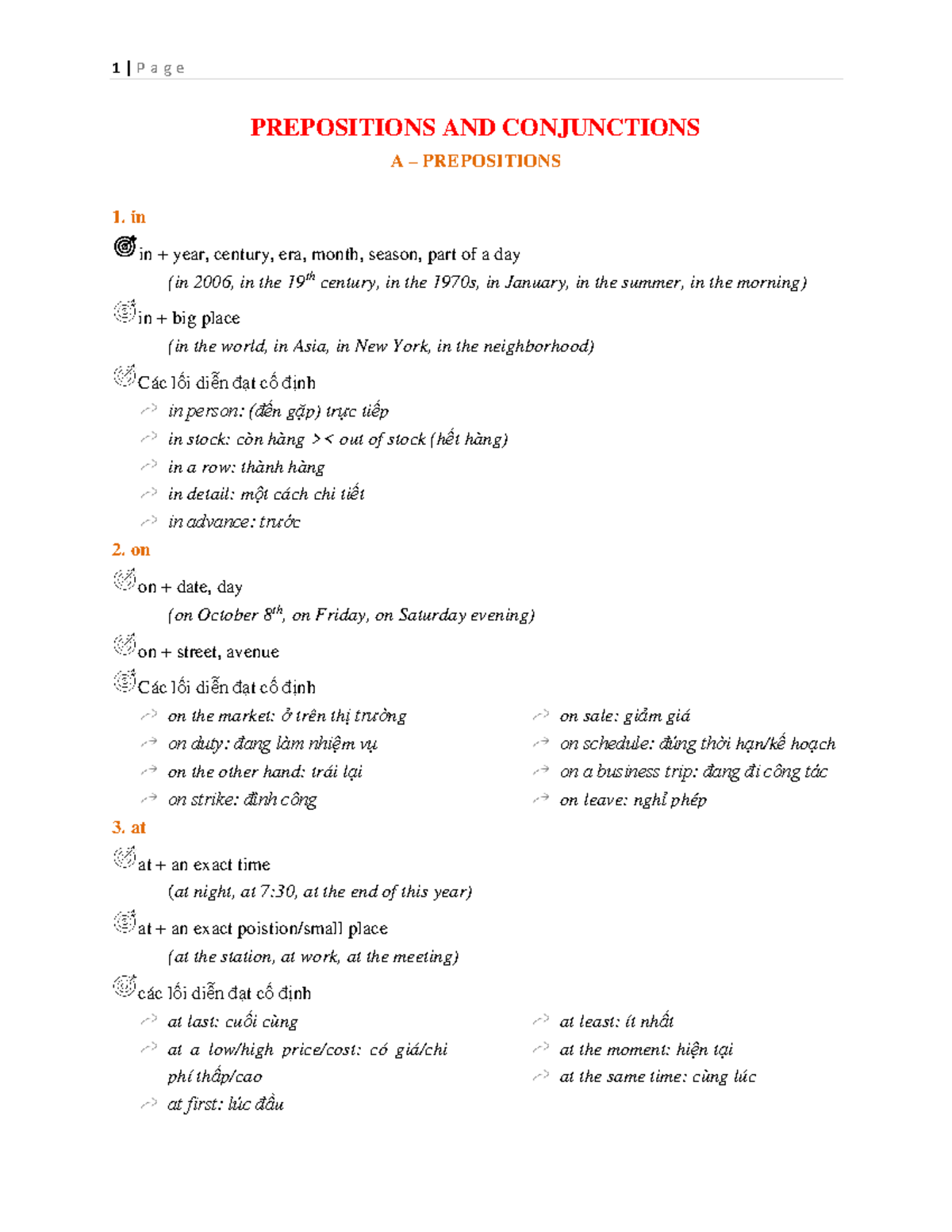 Prepositions and Conjunctions: A Comprehensive Guide for ESL Students ...