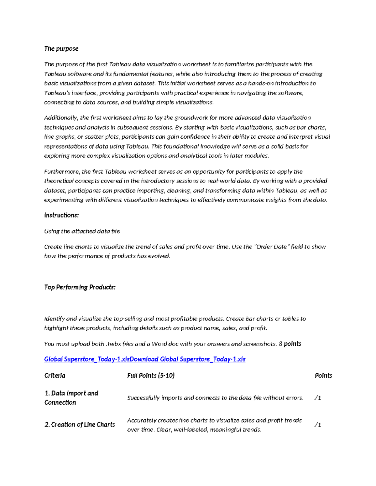 Module 02: Intro to Tableau - First Worksheet Assignment - Studocu
