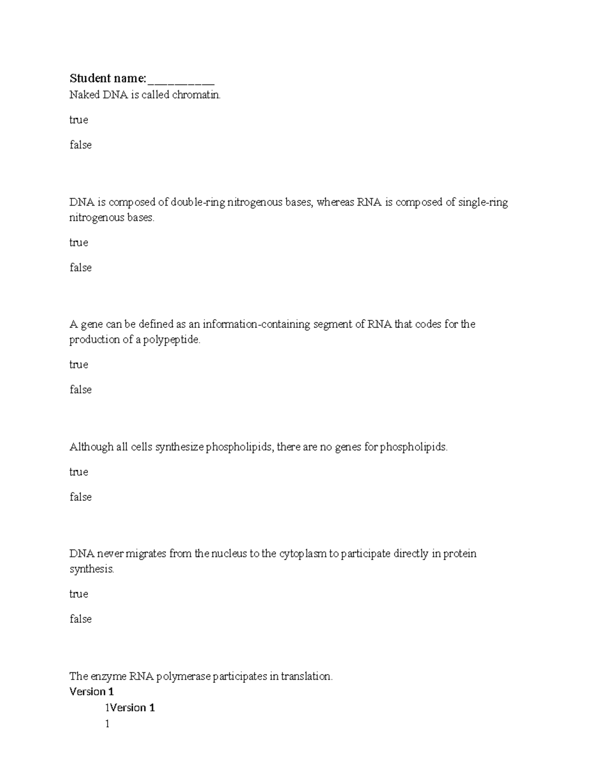 Saladin 10e Ch04 - Lecture Quiz on DNA and Cell Cycle Concepts - Studocu