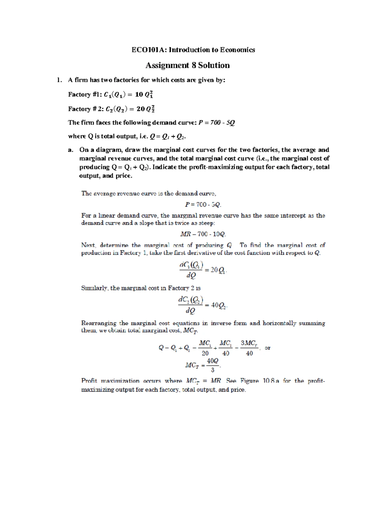 ECO101 A Tutorial Problem SET 09 SEM I 2018 Modified - ECO101A TUTORIAL PROBLEM SET 09[SEM-I ...