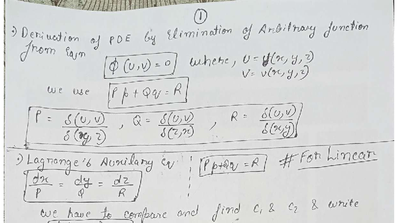 Unit 1 Formulae List for Course M4: Essential Equations and Concepts ...