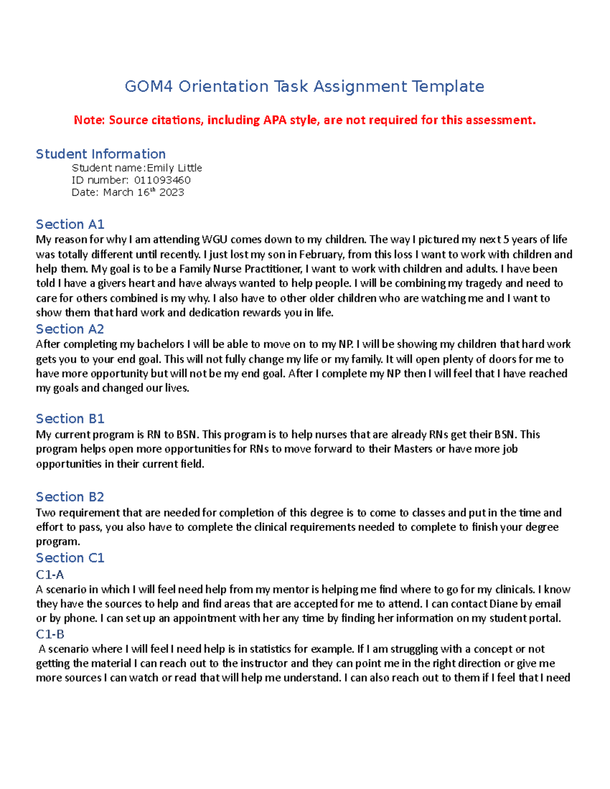 Orientation Task Emily Little - GOM4 Orientation Task Assignment ...