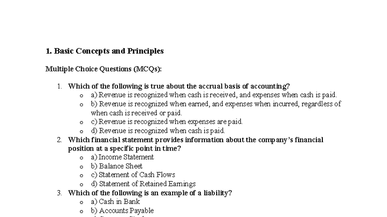 FAR- Reviewer - Practice Questions & Exercises for Exam Prep - Studocu