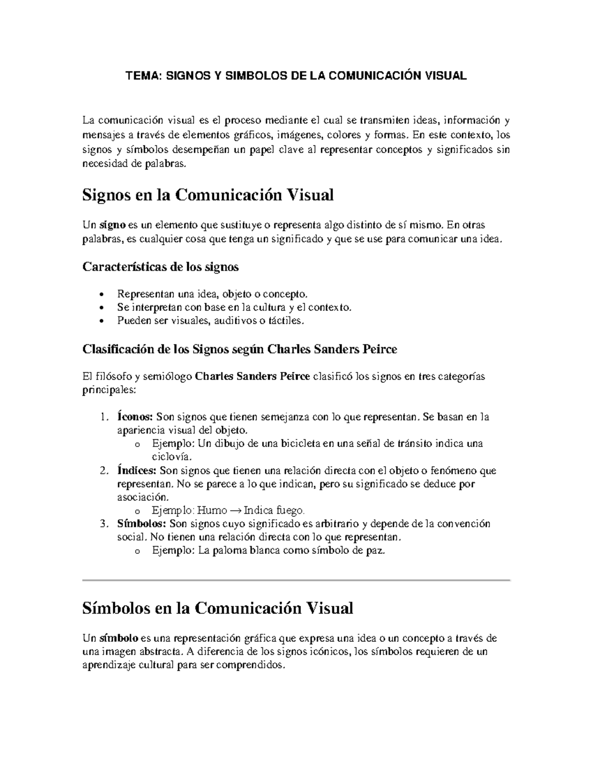 TEMA: Signos y Símbolos en la Comunicación Visual - Artística 7mo - Studocu
