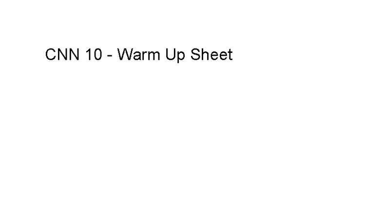 Alfreda Crusoe - CNN 10 Warm Up Sheet (25-26-4) - Studocu