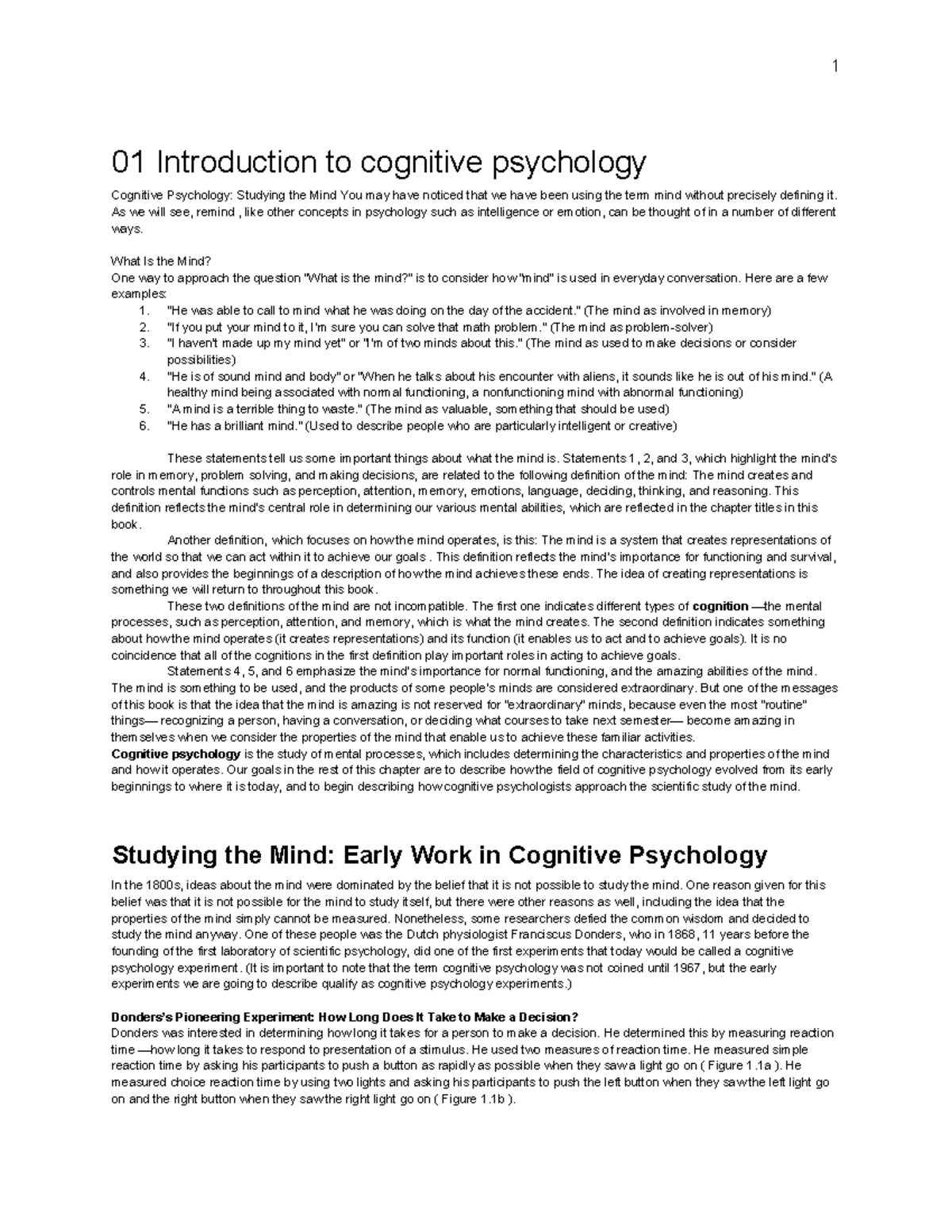 Cognitive Psychology 101: Introduction to the Mind and Memory Processes ...