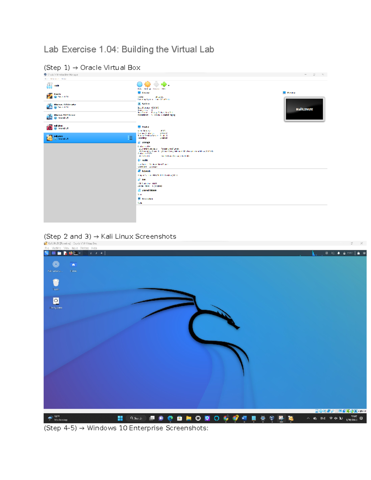 Lab Exercise 1 & 2: Virtual Lab & Linux File Management (CS101) - Studocu