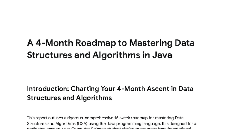 DSA Roadmap for Java Learner: Mastering Data Structures & Algorithms ...