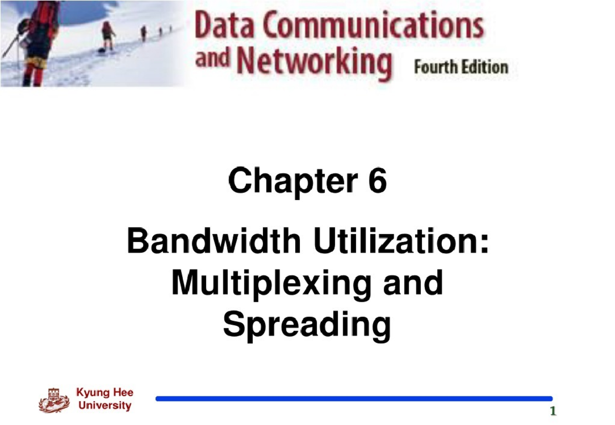 Bandwidth Utilization and Multiplexing Techniques in Data Comm (CSE 101 ...