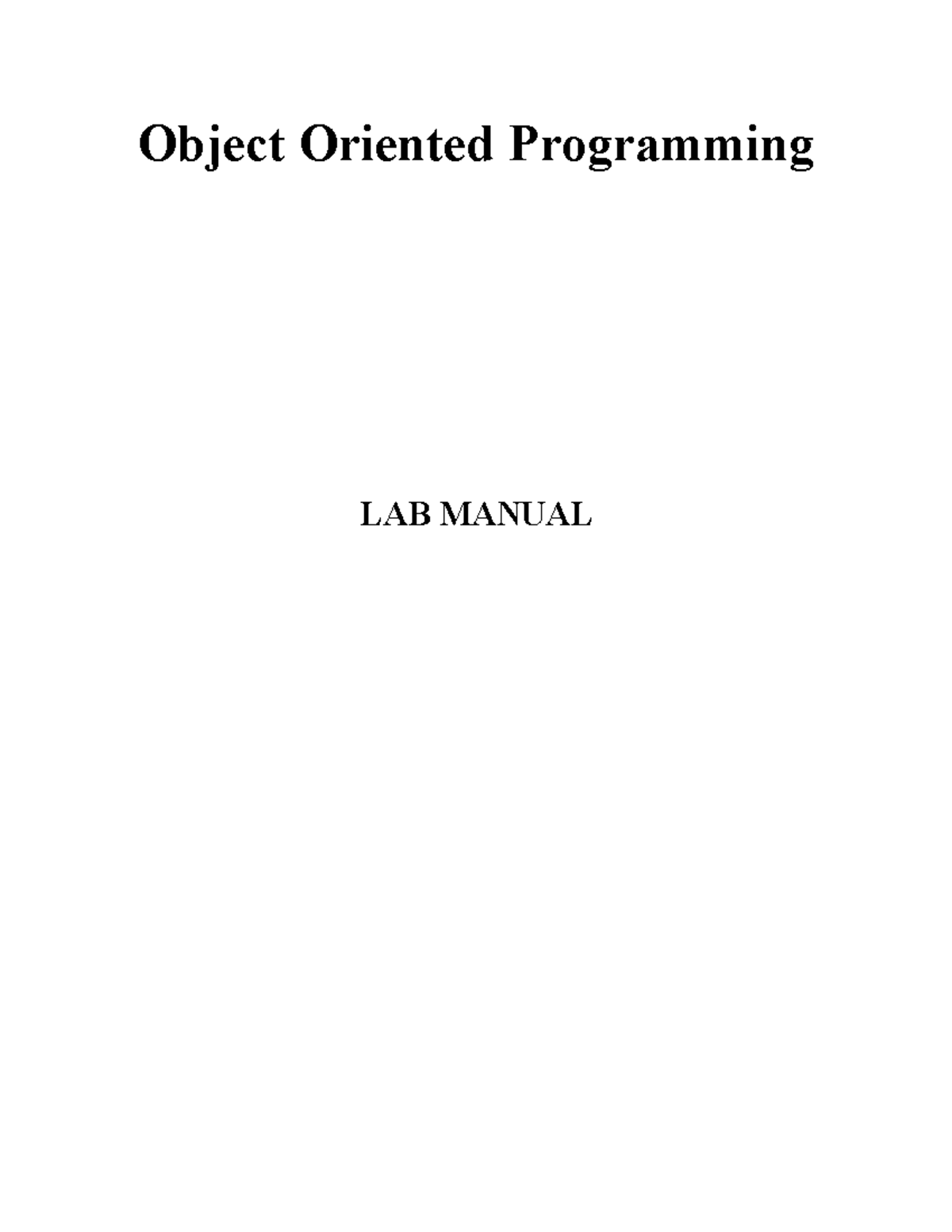 Java lab task file-convertedObject Oriented Programming LAB MANUAL List ...