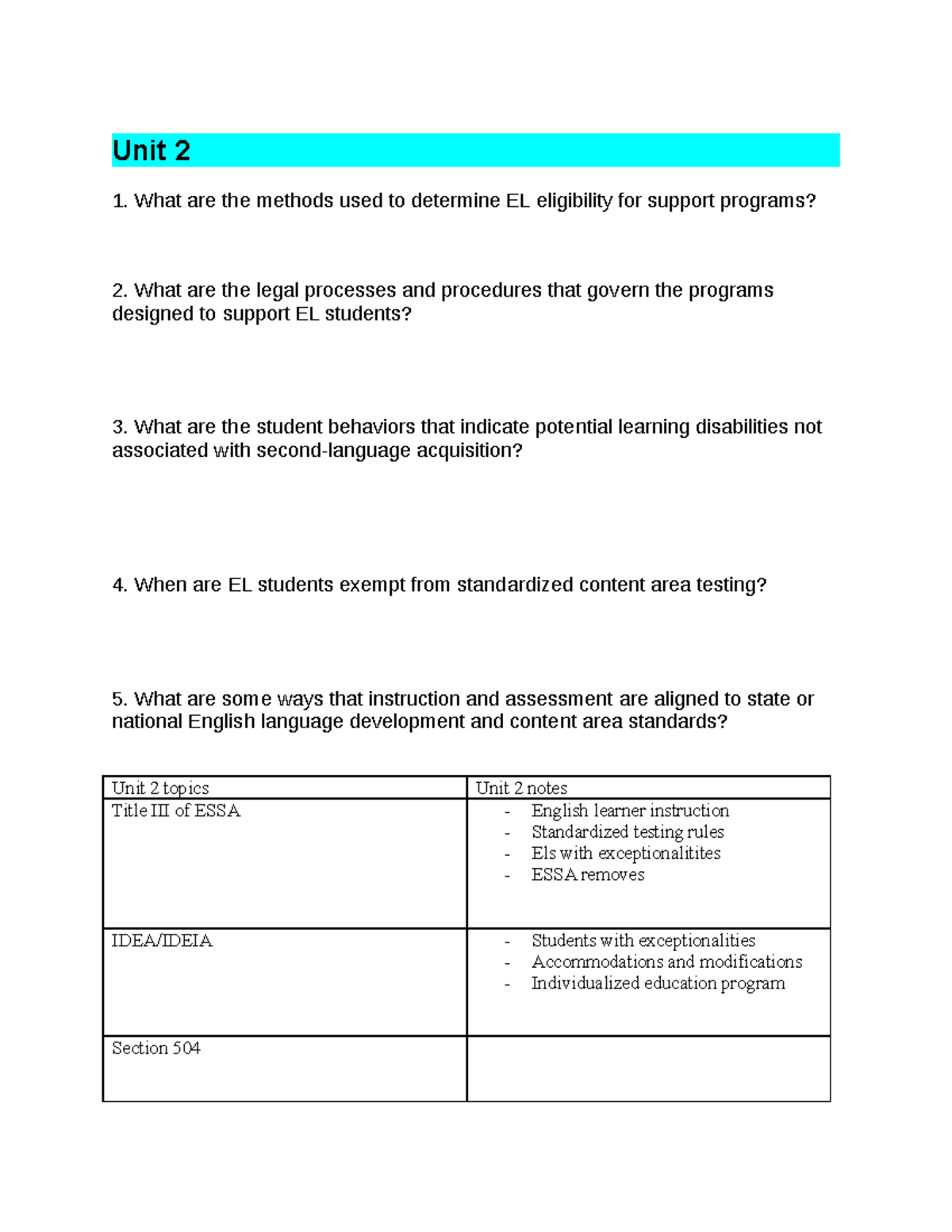D169 Notes - This document is a study guide material for the D169 ...