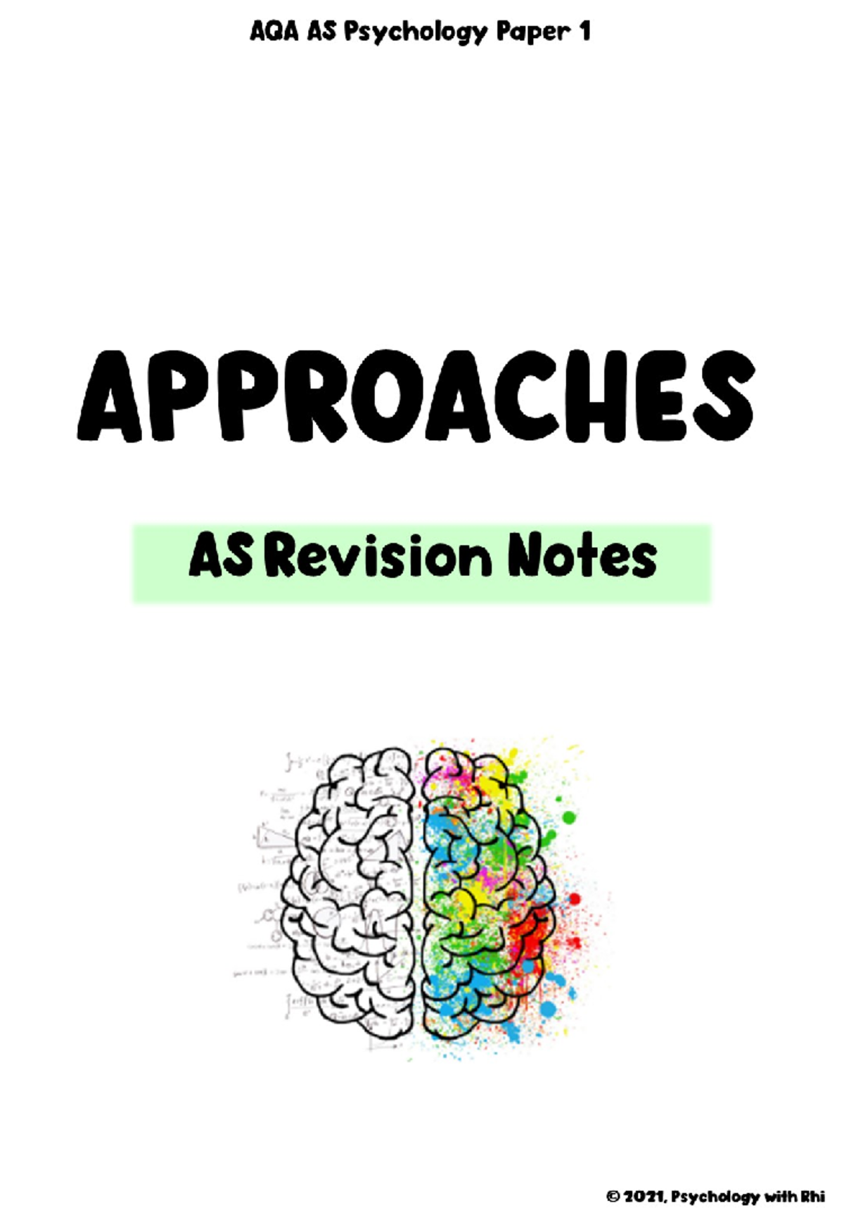 Psychology Revision Notes: Essential Study Approaches - Studocu