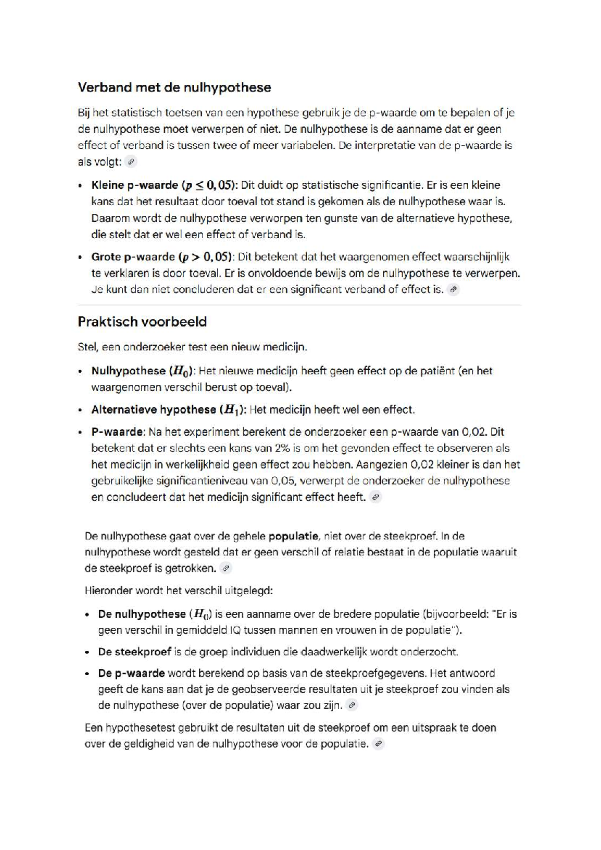 Nulhypothese en p-waarde: Statistische Toetsing Uitleg - Studeersnel