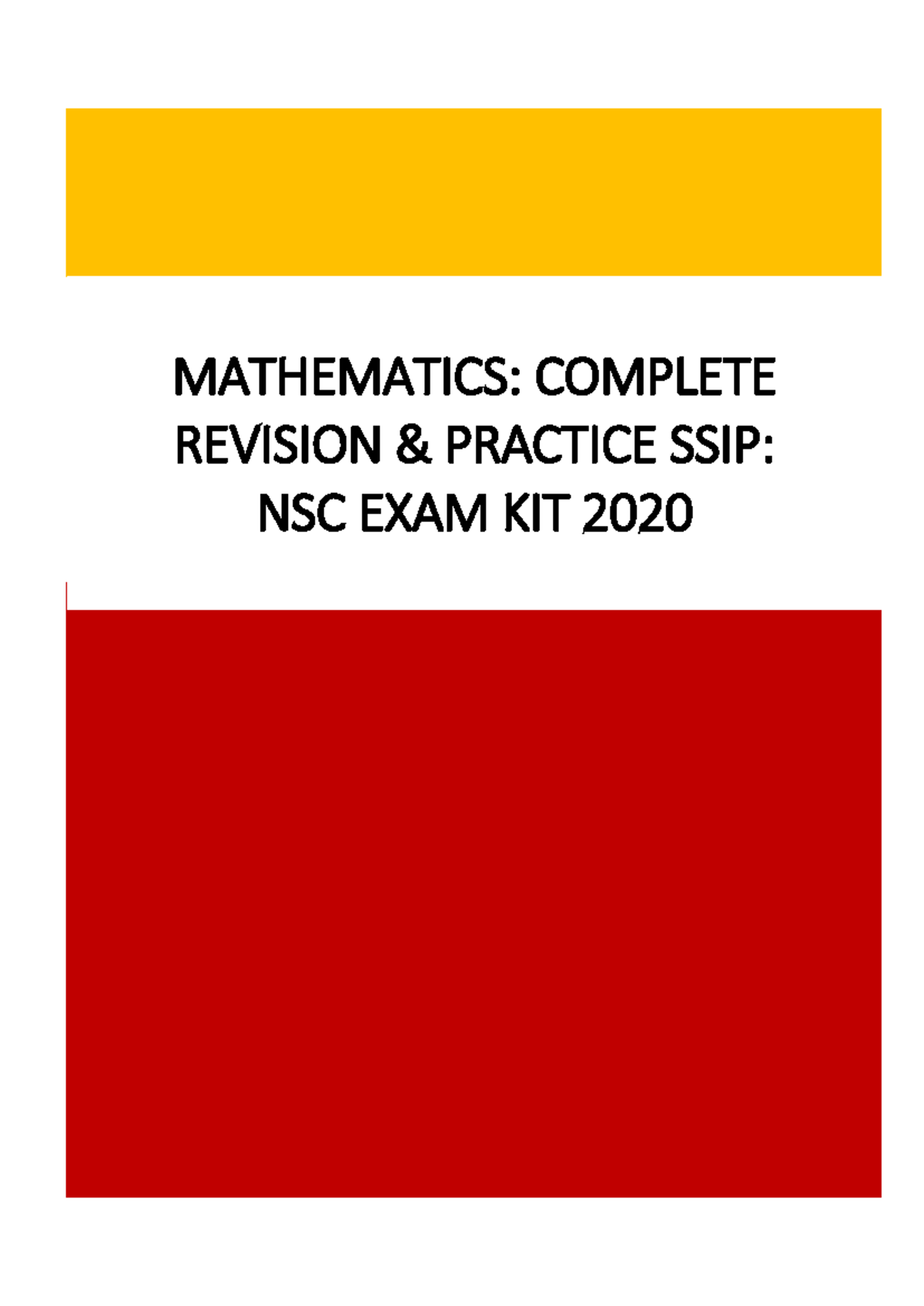 Grade 12 Maths Exam Kit: Paper 1 2020 Revision & Practice Insights ...