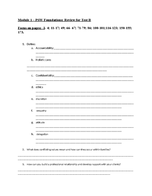 Module 9 Test: Assisting the Dying Person - PSW Study Guide - Studocu