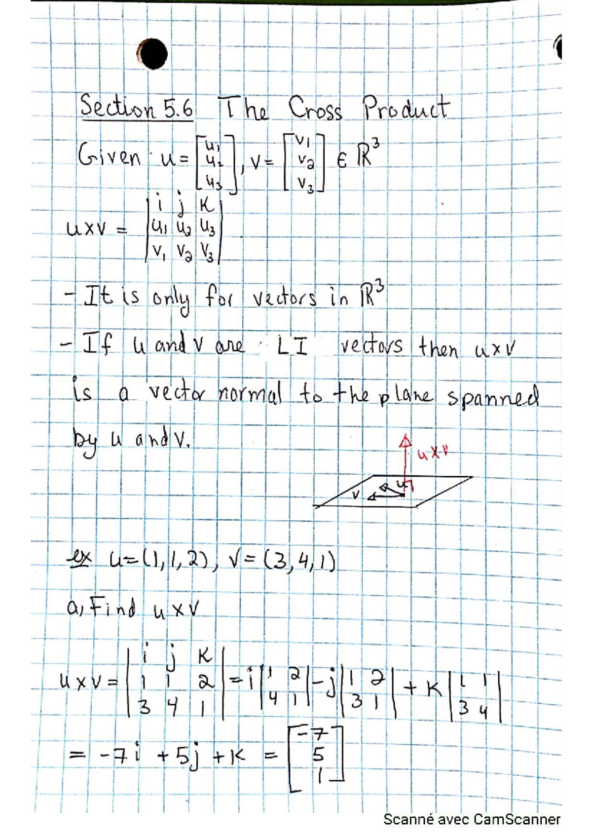 NYC-Section-5.6 - Understanding the Cross Product in R³ - Studocu