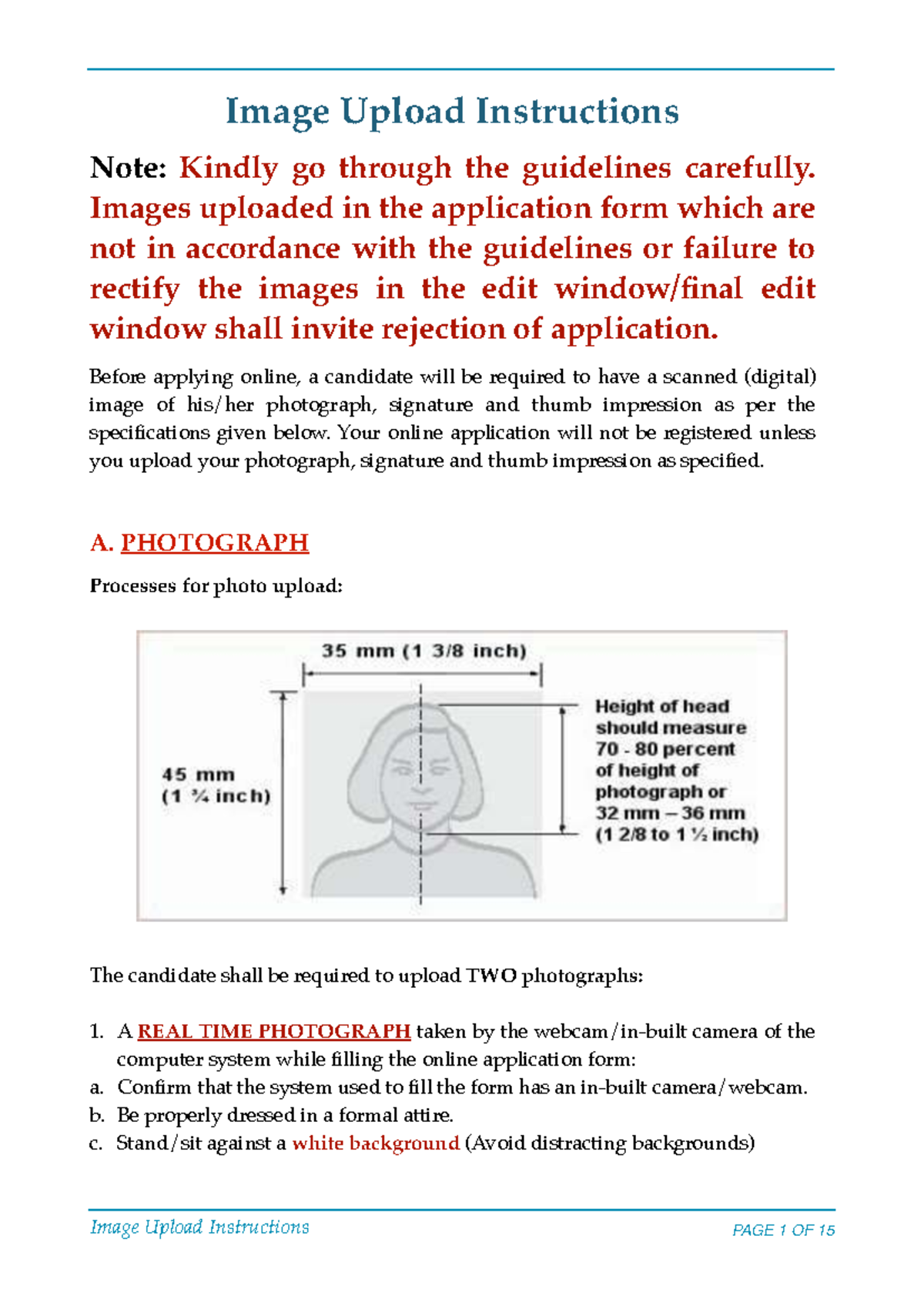 Image Upload Guidelines for Application Submission - Studocu