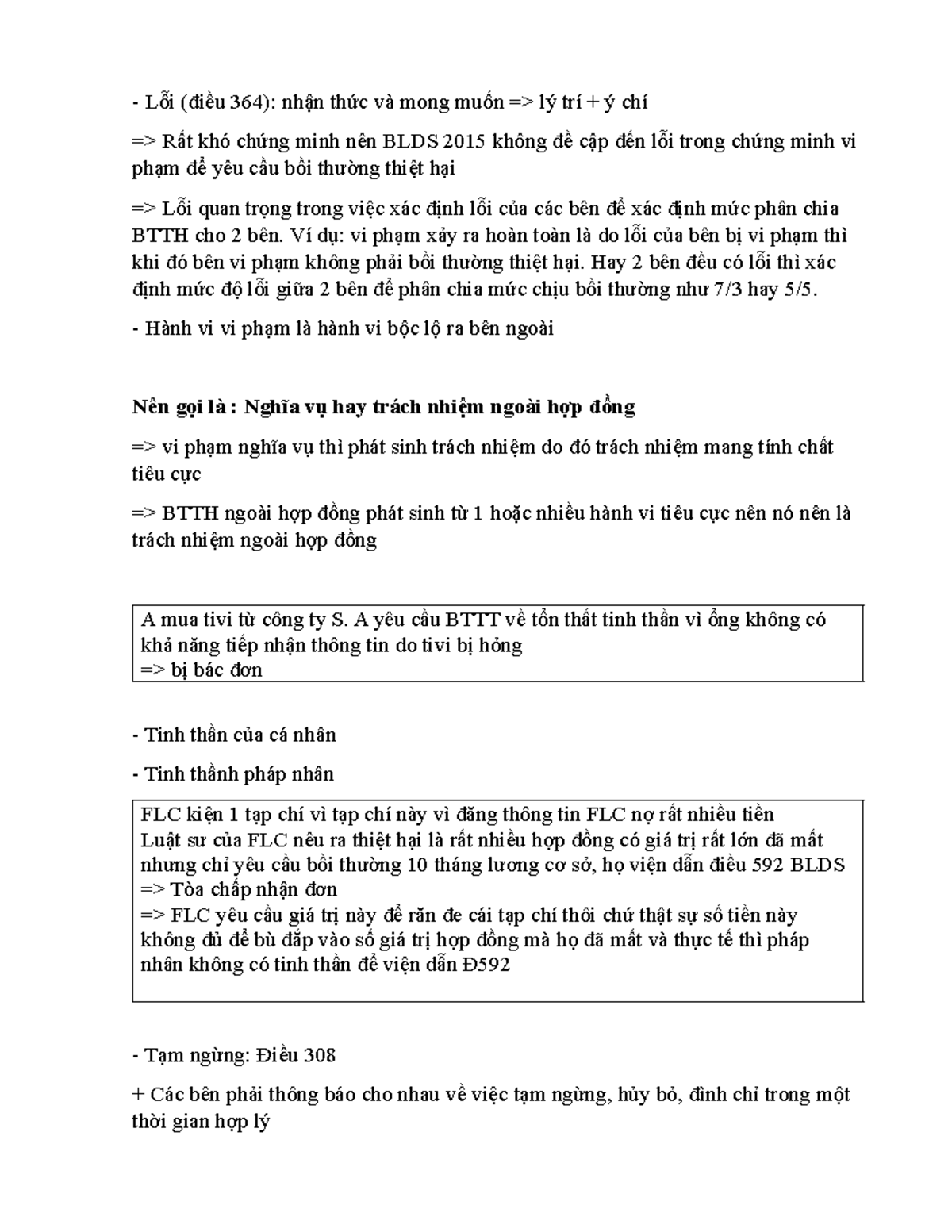 HDTD - Lý thuyết về Các Hợp Đồng Thông Dụng trong BLDS 2015 - Studocu