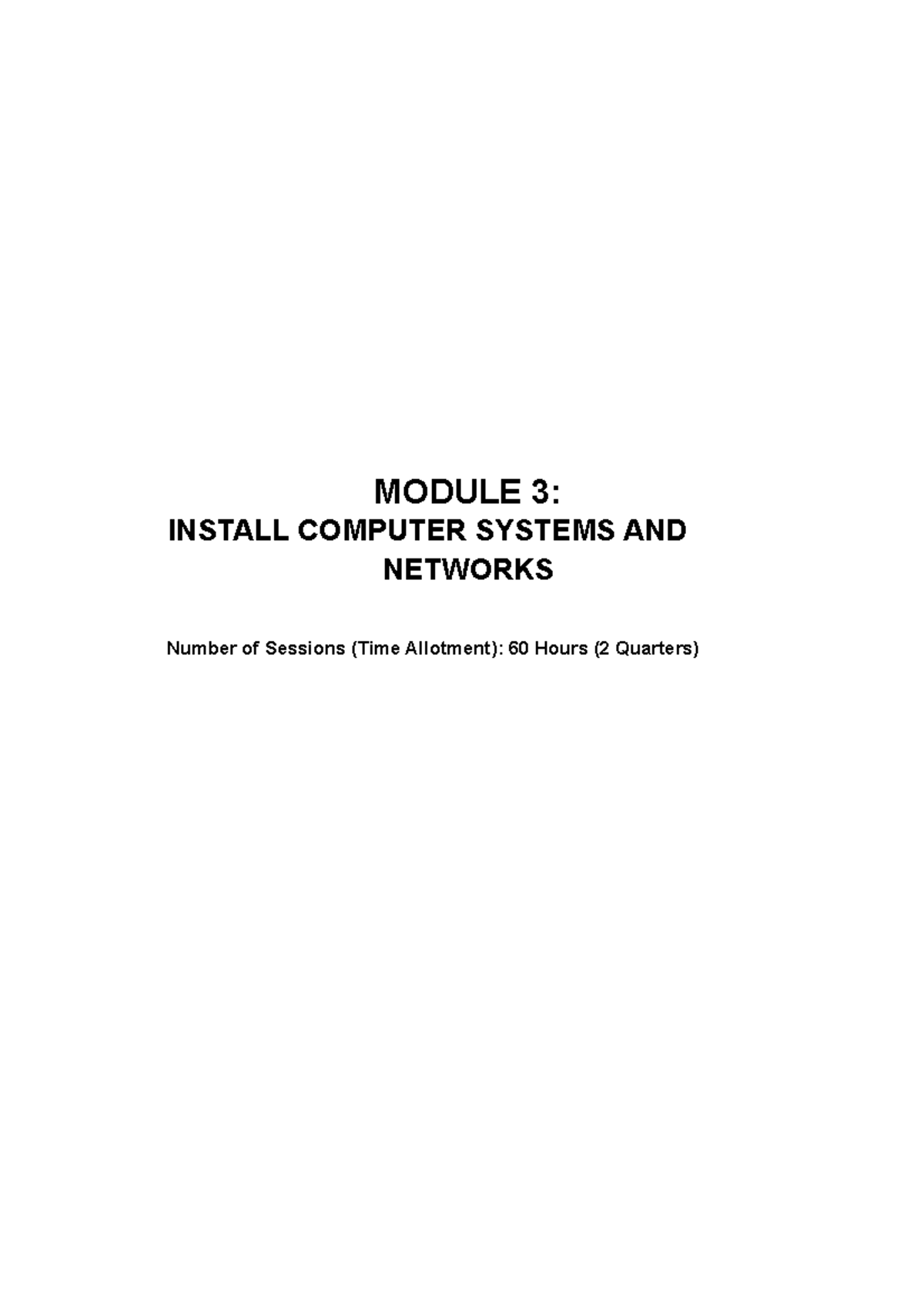 1. PLAN AND Prepare FOR Installation - MODULE 3: INSTALL COMPUTER ...