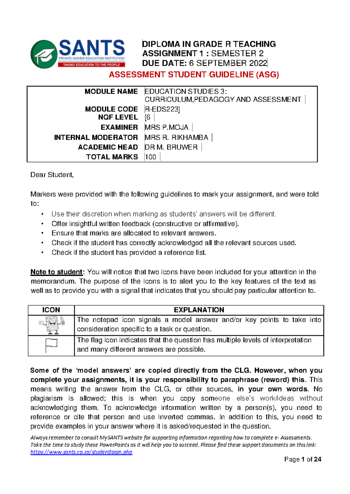 Assignment 1 Guidelines for R-EDS223: Curriculum, Pedagogy & Assessment ...