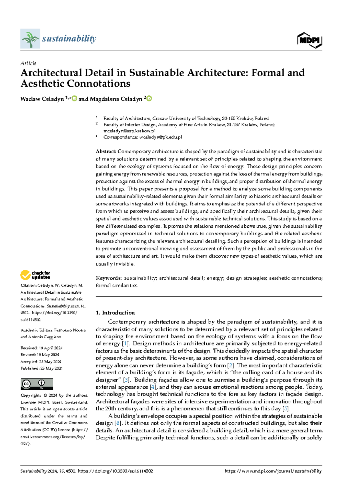 SUST 2024: Architectural Details and Aesthetics in Sustainable Design ...