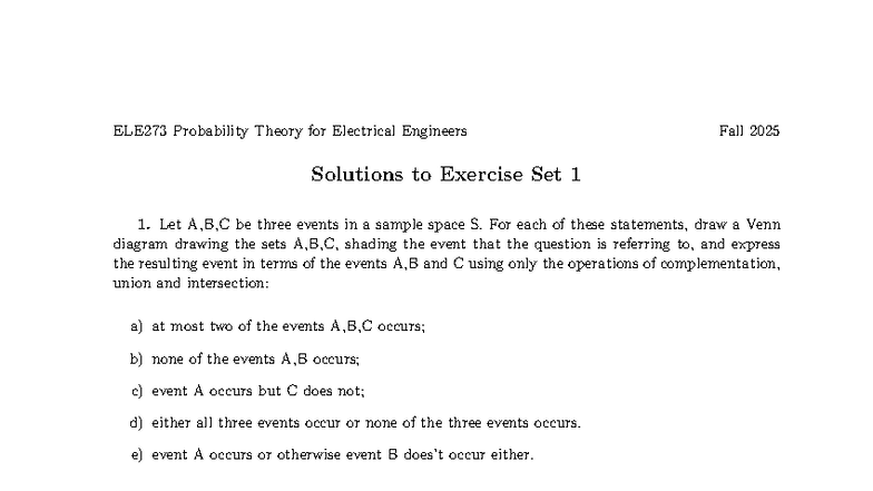 ELE273 Fall 2025 Probability Theory HW1 Solutions and Venn Diagrams ...