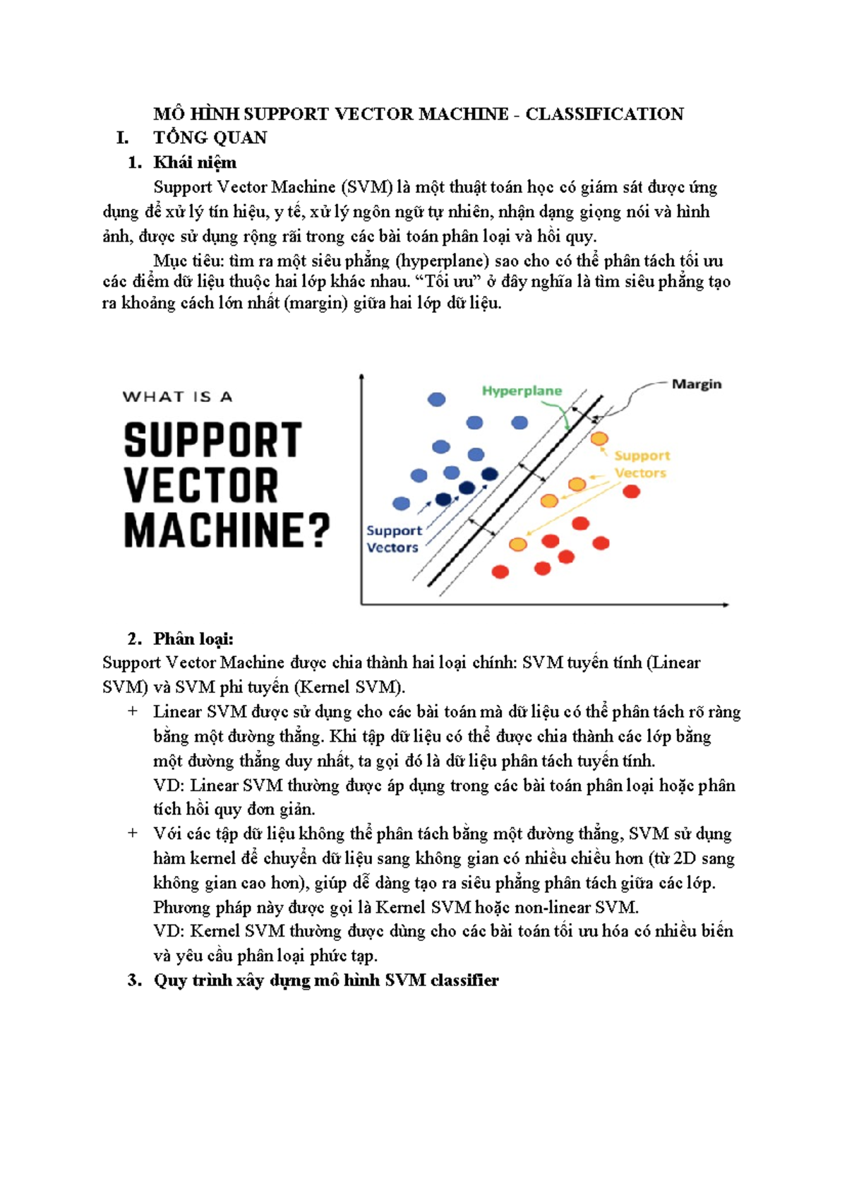 Báo cáo Nhóm 18: Mô Hình Support Vector Machine (SVM) - Studocu