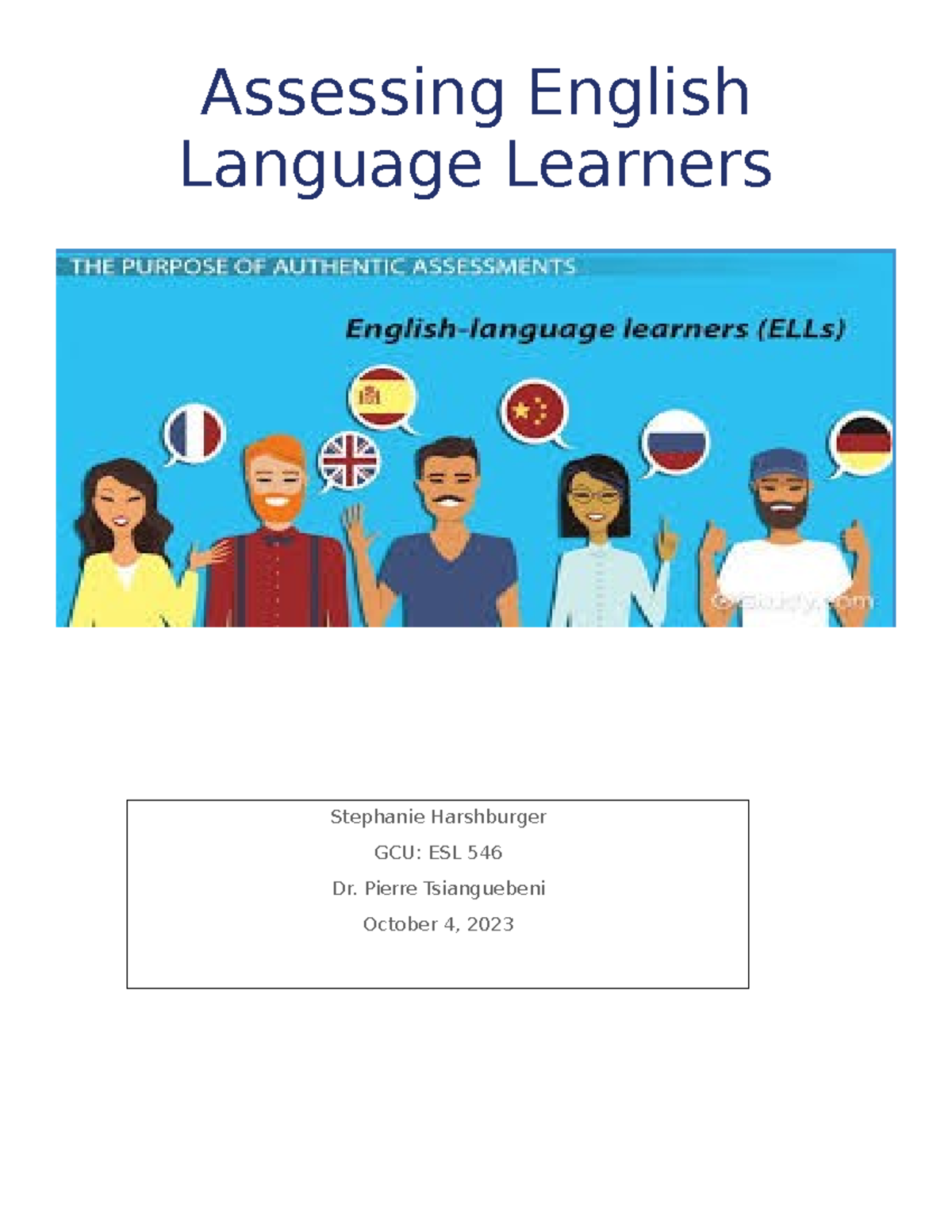 Assessing English Language Learners: Strategies & Accommodations - ESL ...