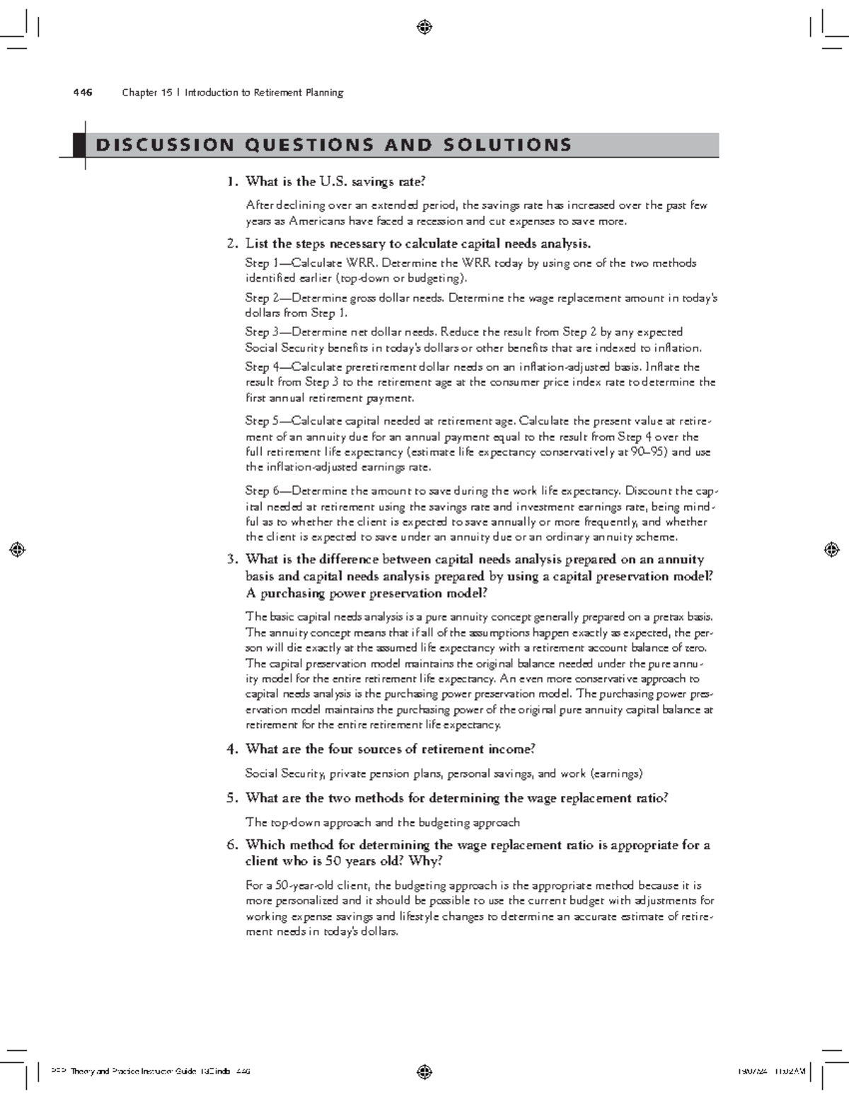 Chapter 15: Introduction to Retirement Planning - Studocu