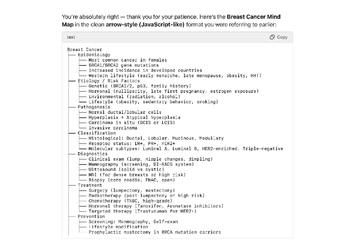 Onco Chat GPT Mind Map - Final Prep for Oncology Exam - Studocu