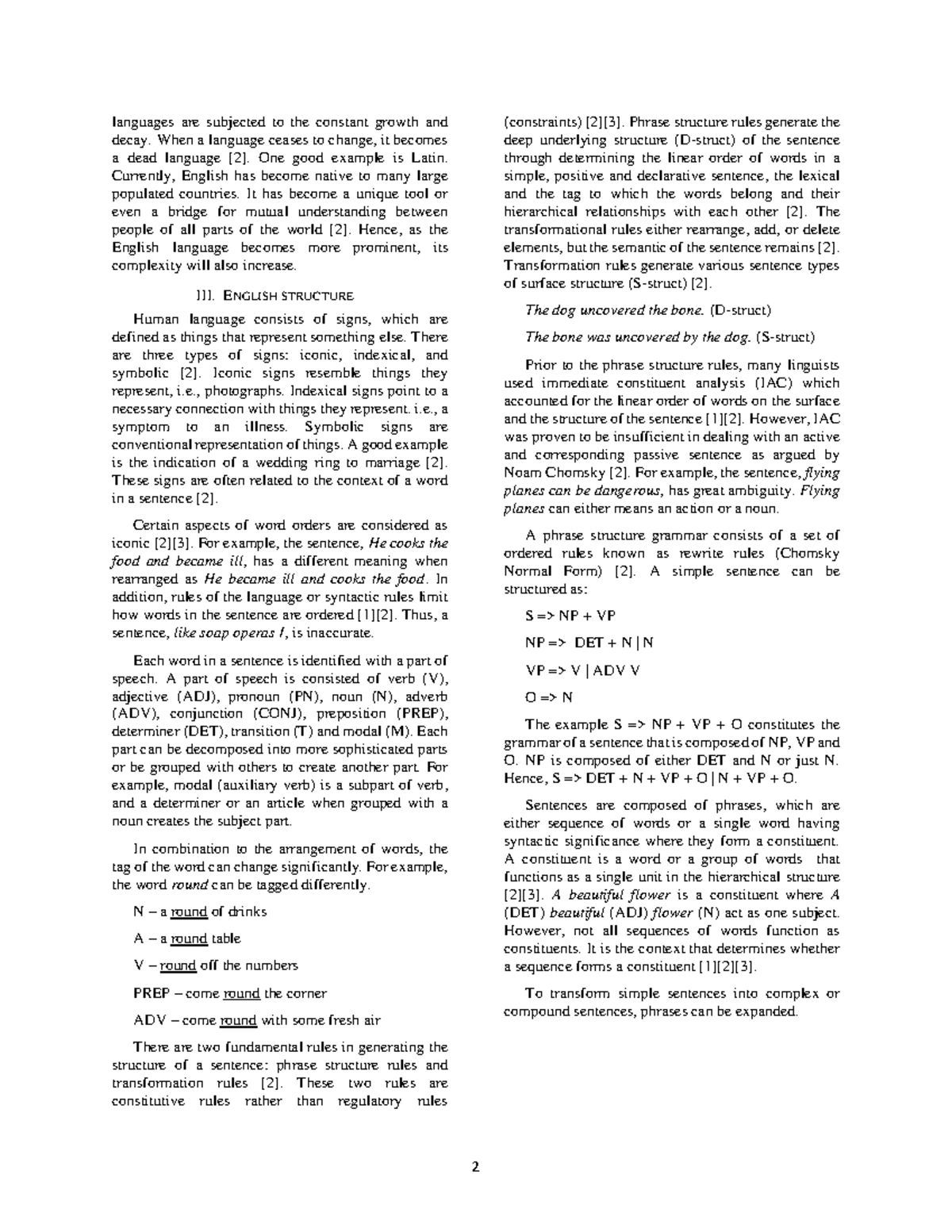 ENGL 101: Rules of Tagging in Language Structure and Syntax - Studocu