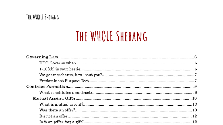 UCC Contract Law Overview: Key Concepts & Topics - Studocu