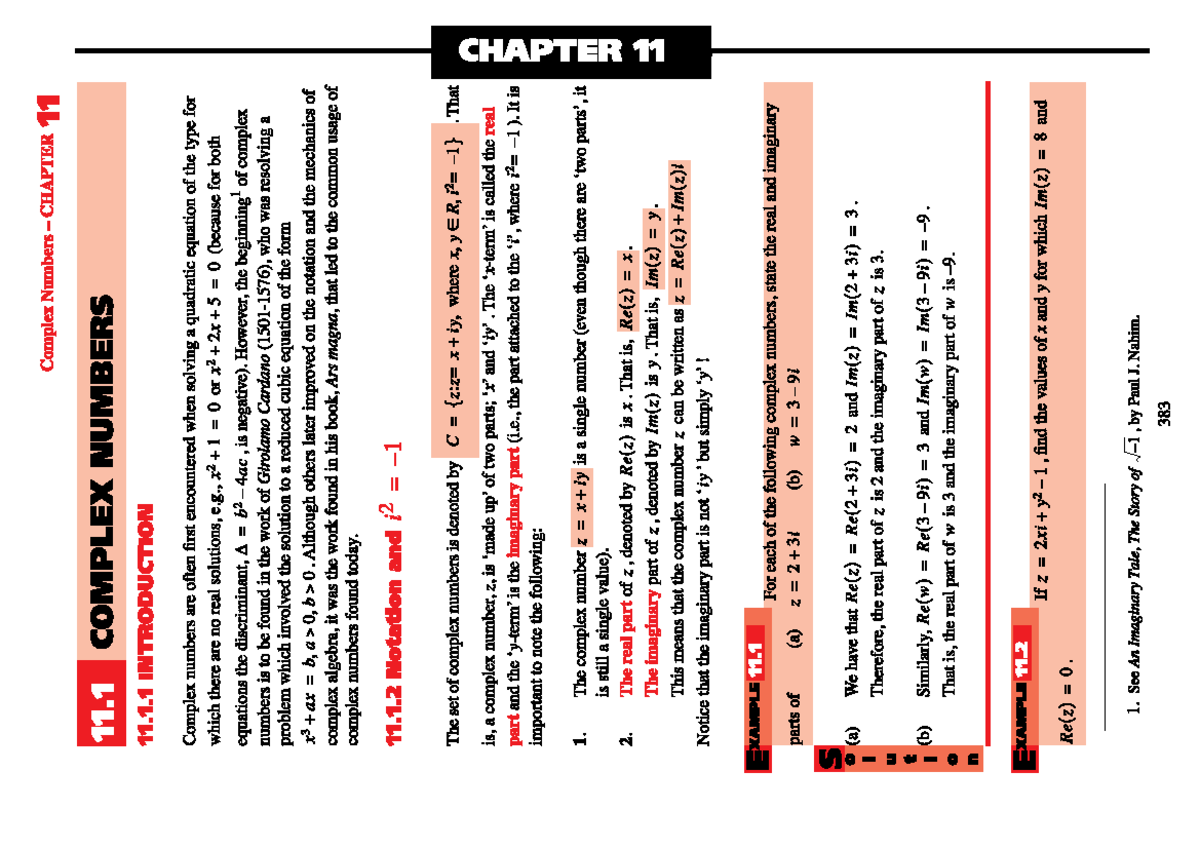 Complex Numbers - Chapter 11 Overview and Key Concepts - Studocu