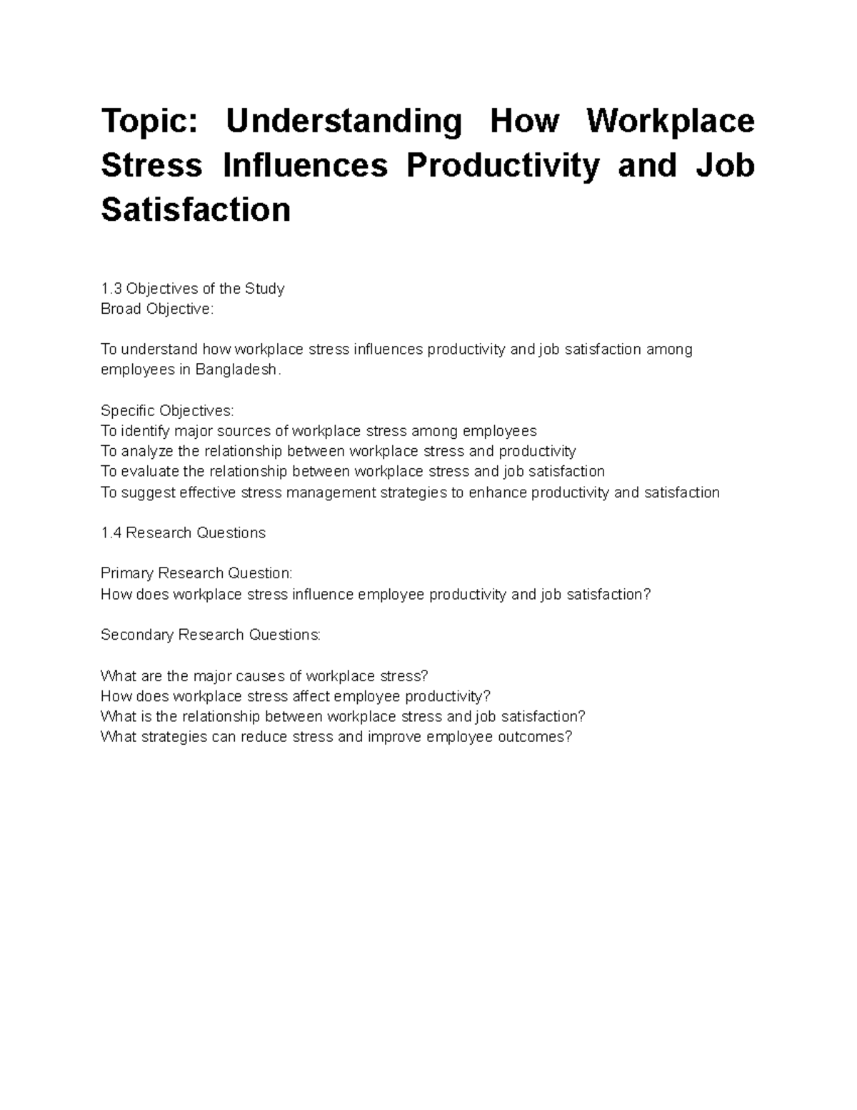 Understanding Workplace Stress: Impact on Productivity & Satisfaction ...