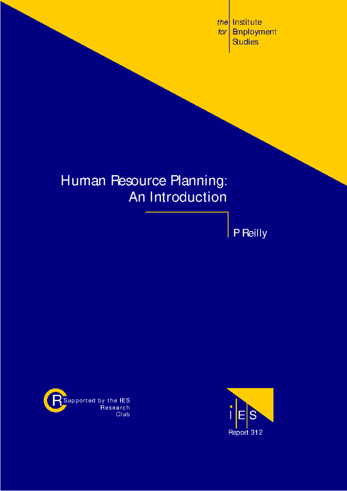 HR-Planning Report: An Introductory Guide to HRP Applications - Studocu
