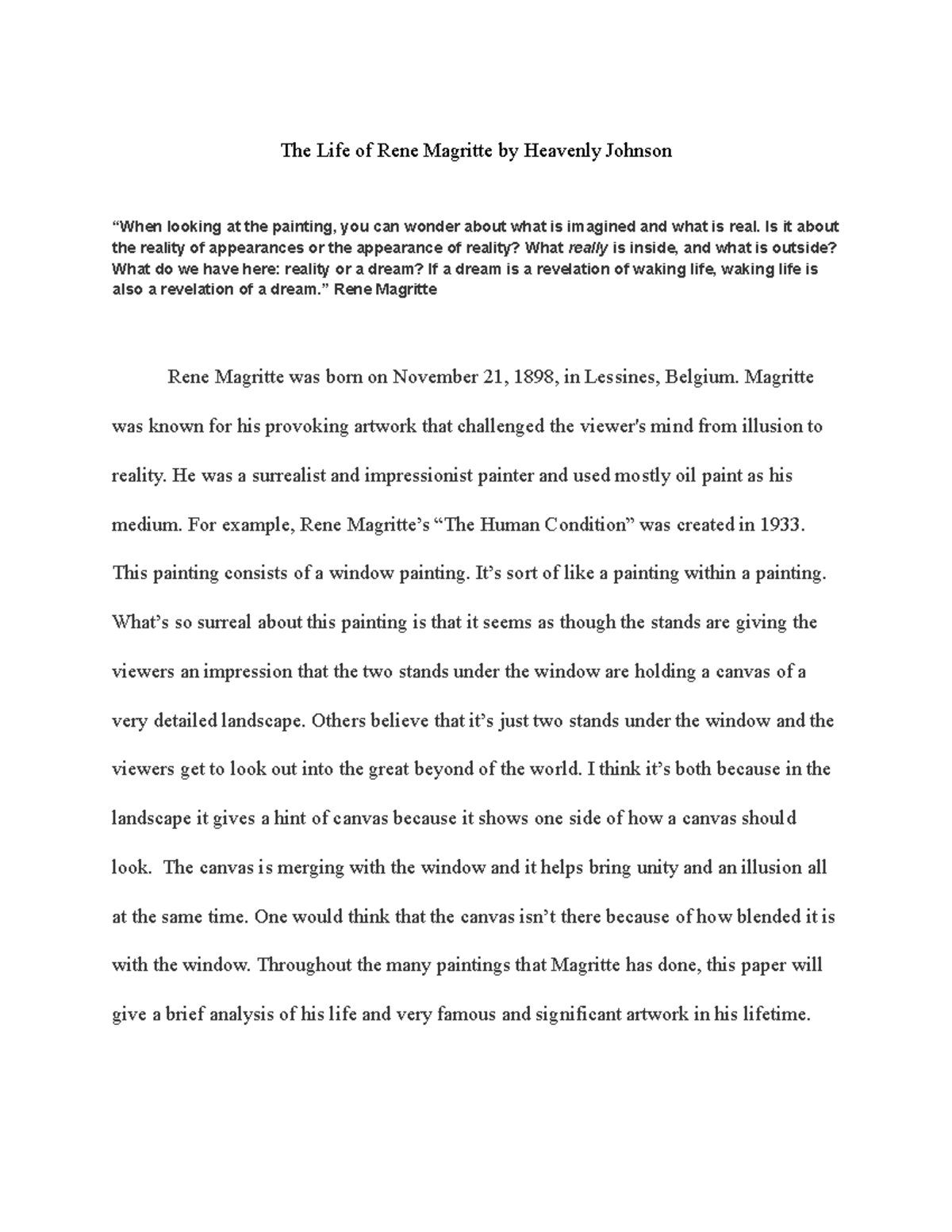 Heavenly Johnson Final Painting essay Project - Deprecated API usage ...