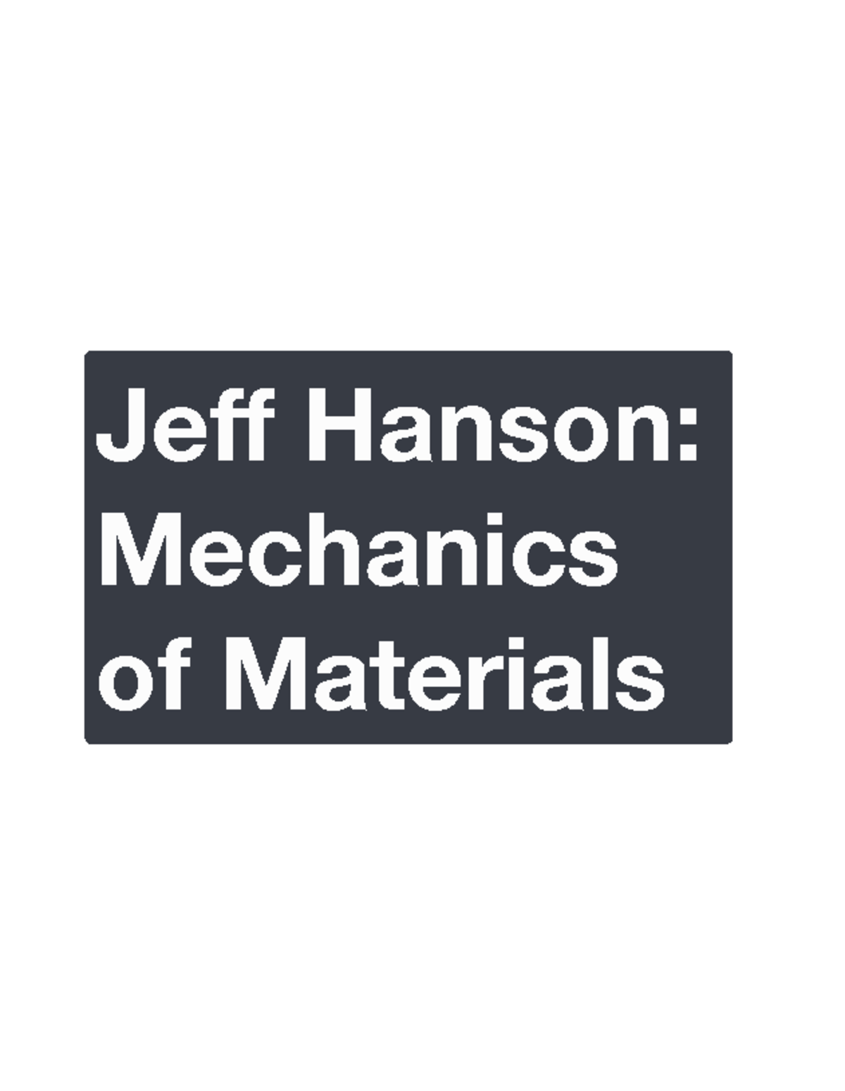 Mechanics of Materials: Normal Stress Analysis (ENG 101) - Studocu