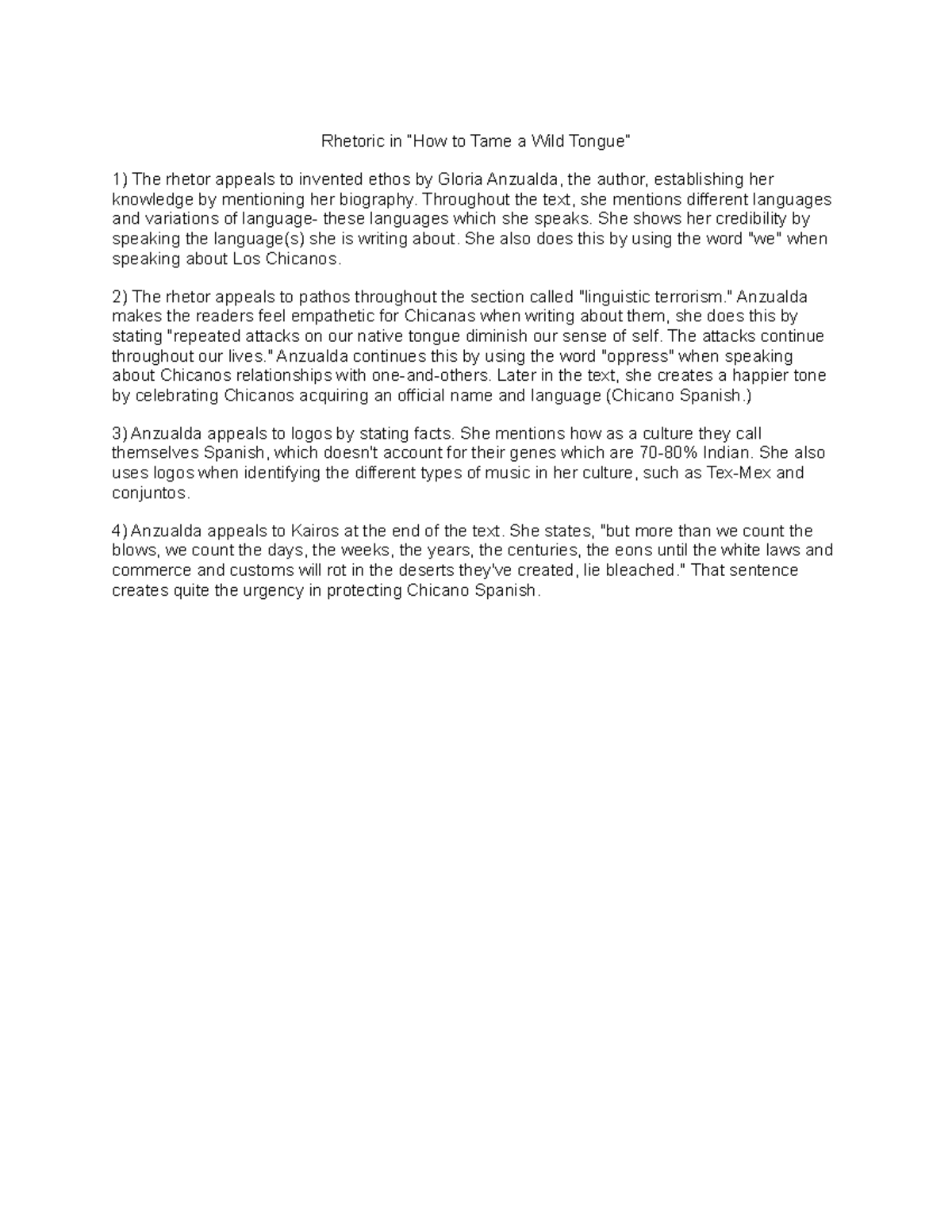 Anzualda 'How to Tame a Wild Tongue" rhetorical analysis - Deprecated API usage: The SVG back ...