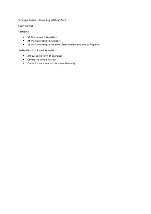SBR Notes - A summary of the most important IAS and IFRS Standards ...